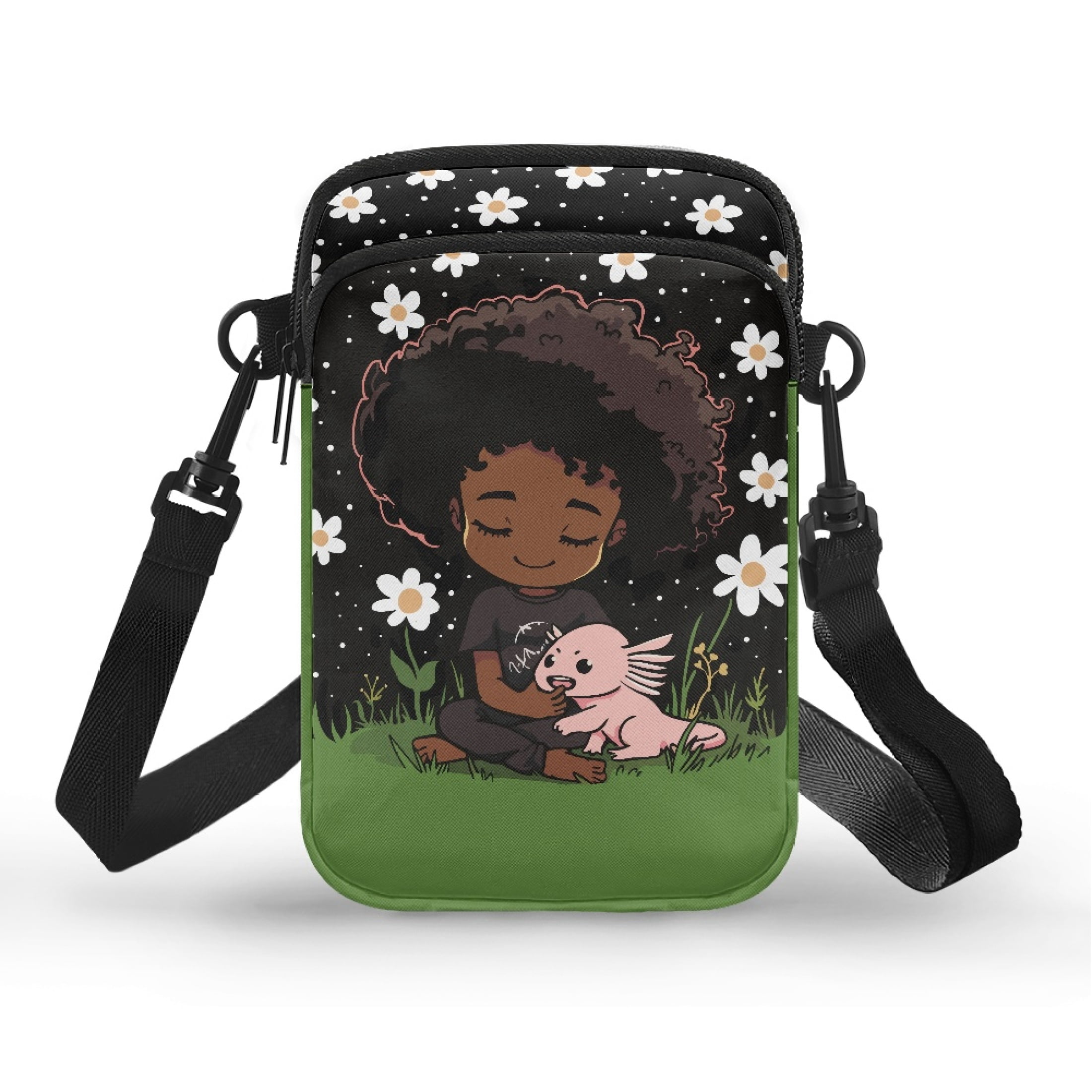 HELLHERO Salamander and Daisy Pattern Book Sleeve Cover, 1 pc Polyester ...