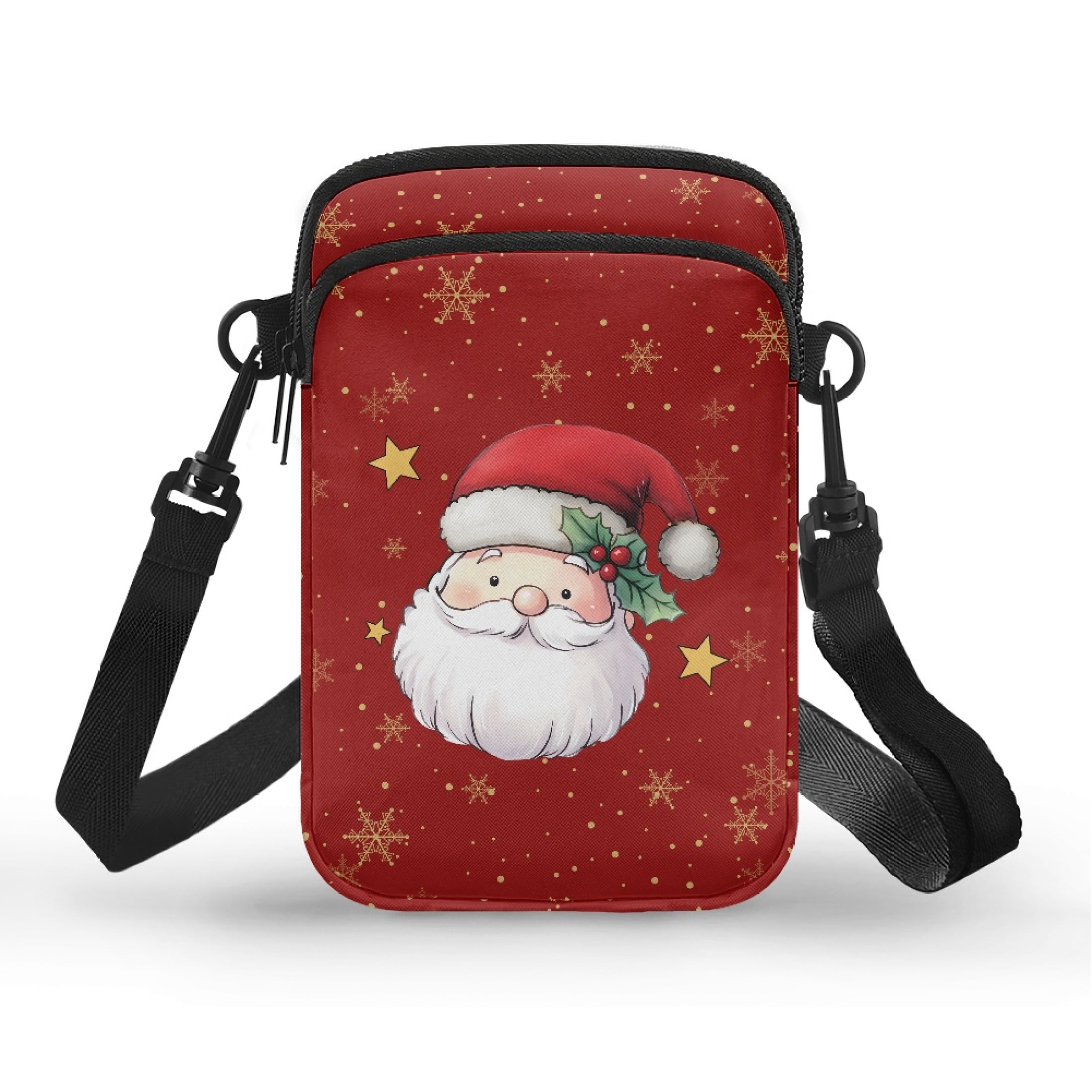 HELLHERO Santa Claus Pattern Unisex Crossbody Sling Bags, with ...