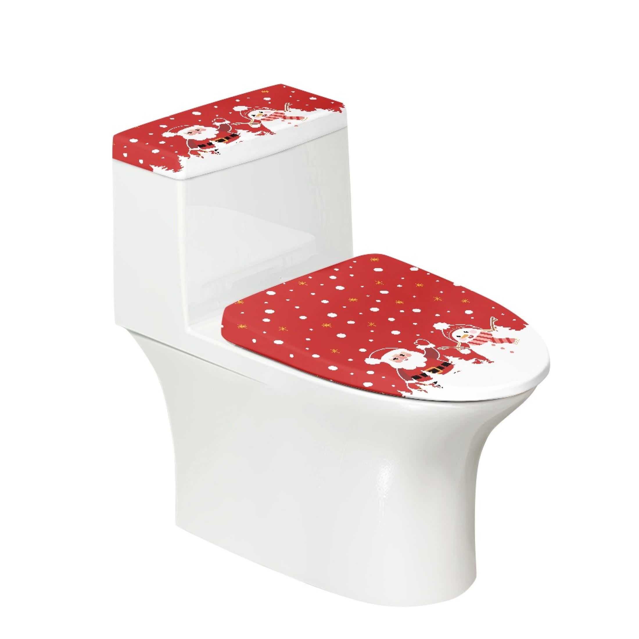 HELLHERO Santa Claus and The Snowman Bathroom Toilet Cozy Set Machine ...