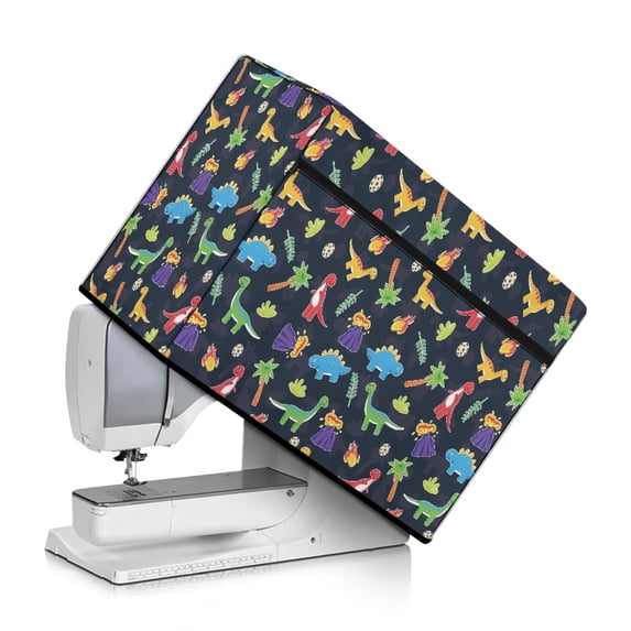 HELLHERO Sewing Machine Protector Cover Tote Handle and Pocket Dinosaur ...