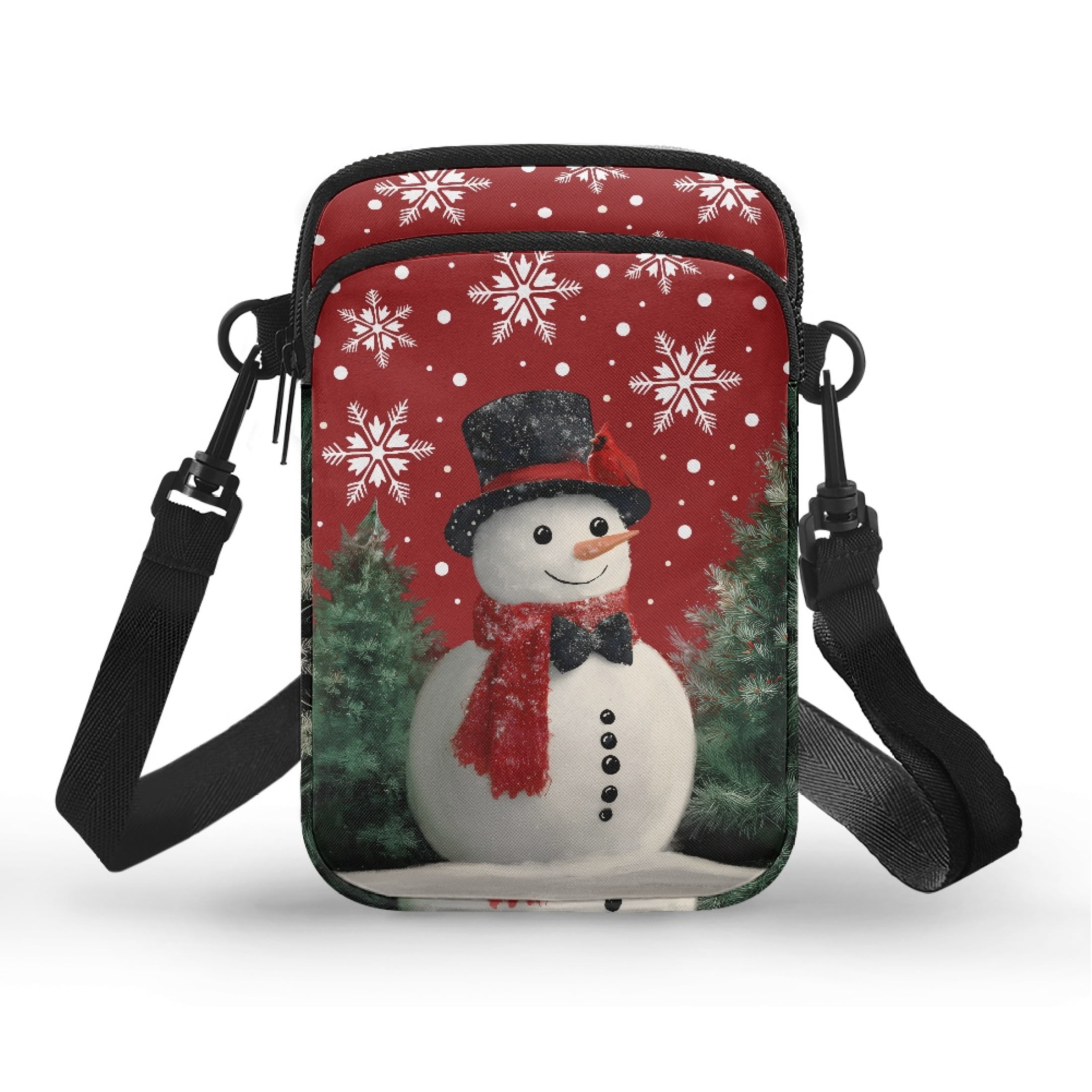 HELLHERO Snowman Snowflake Pattern Small Crossbody Purse for Women ...