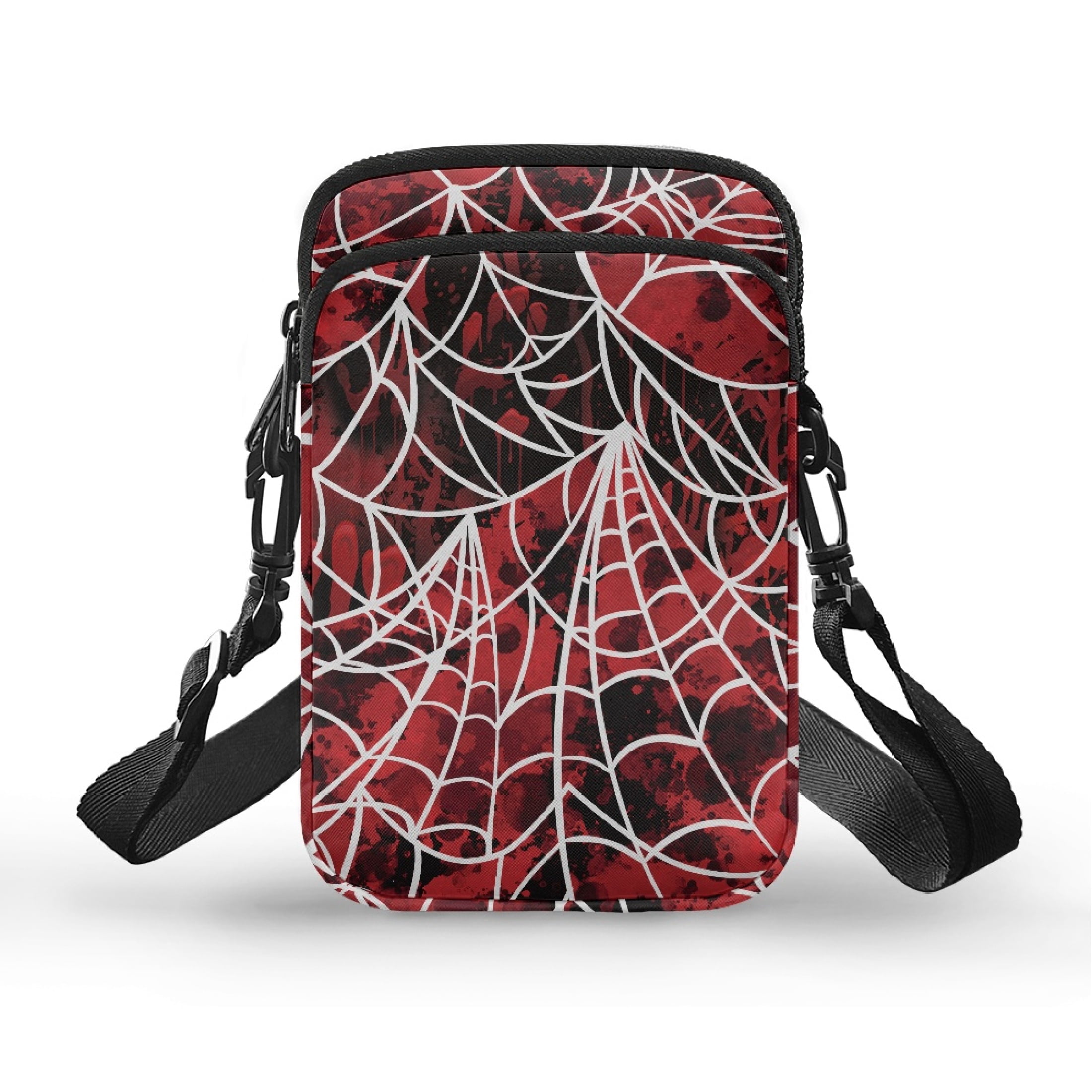 HELLHERO Spider Web Pattern Double Deck Shoulder Bags for Women, Casual ...