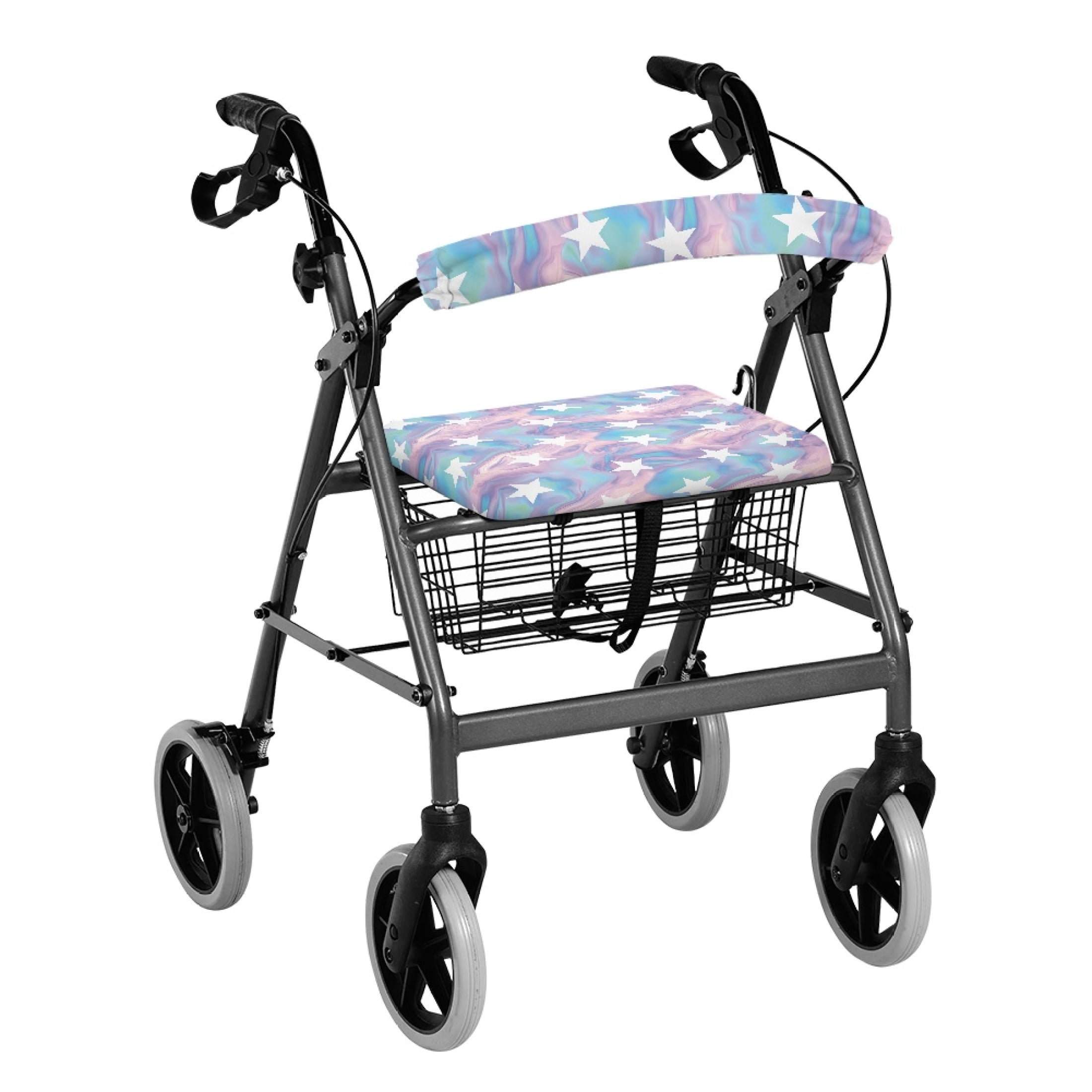 HELLHERO Stars Walker Seat Cushion Cover for Seniors Adult Rollator ...