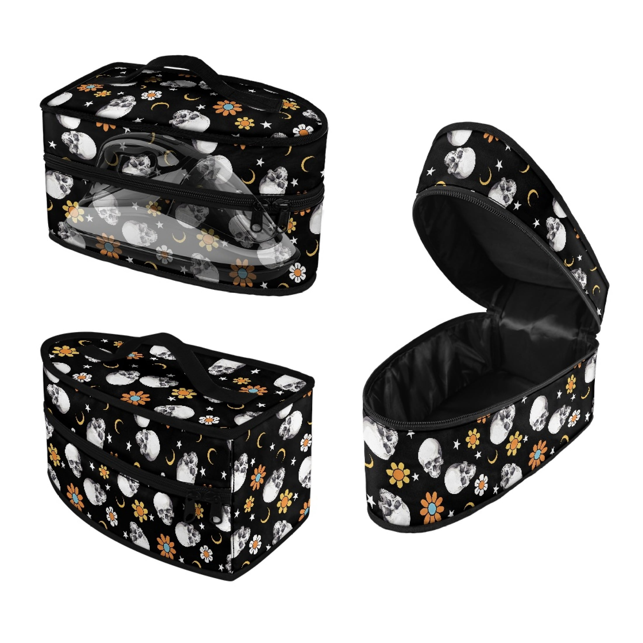 HELLHERO Steams Iron Organizers Case Skull with Handle and Zipper ...