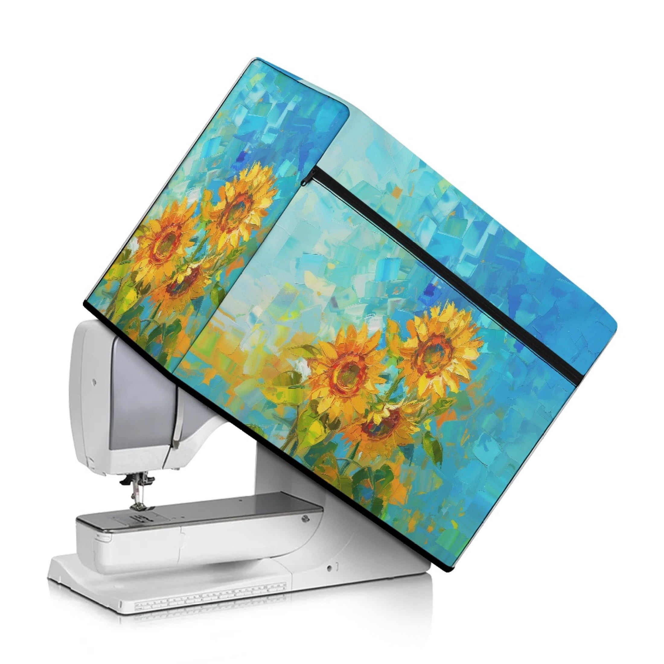 HELLHERO Sunflower Pattern Sewing Machine Cover Soft Foldable Easy to ...