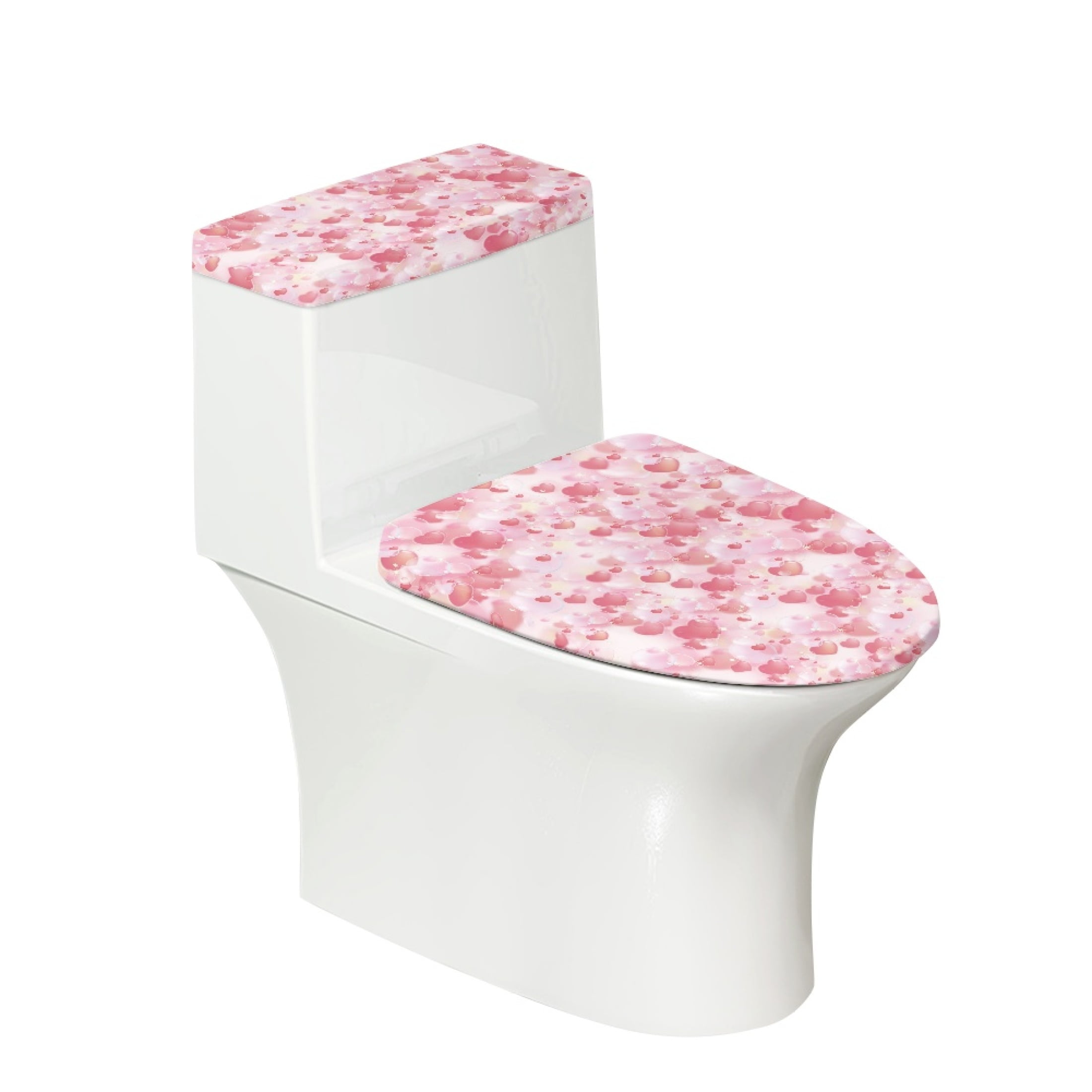 HELLHERO Toilet Cover Set & Toilet Lid Covers with Stretch Elastic ...