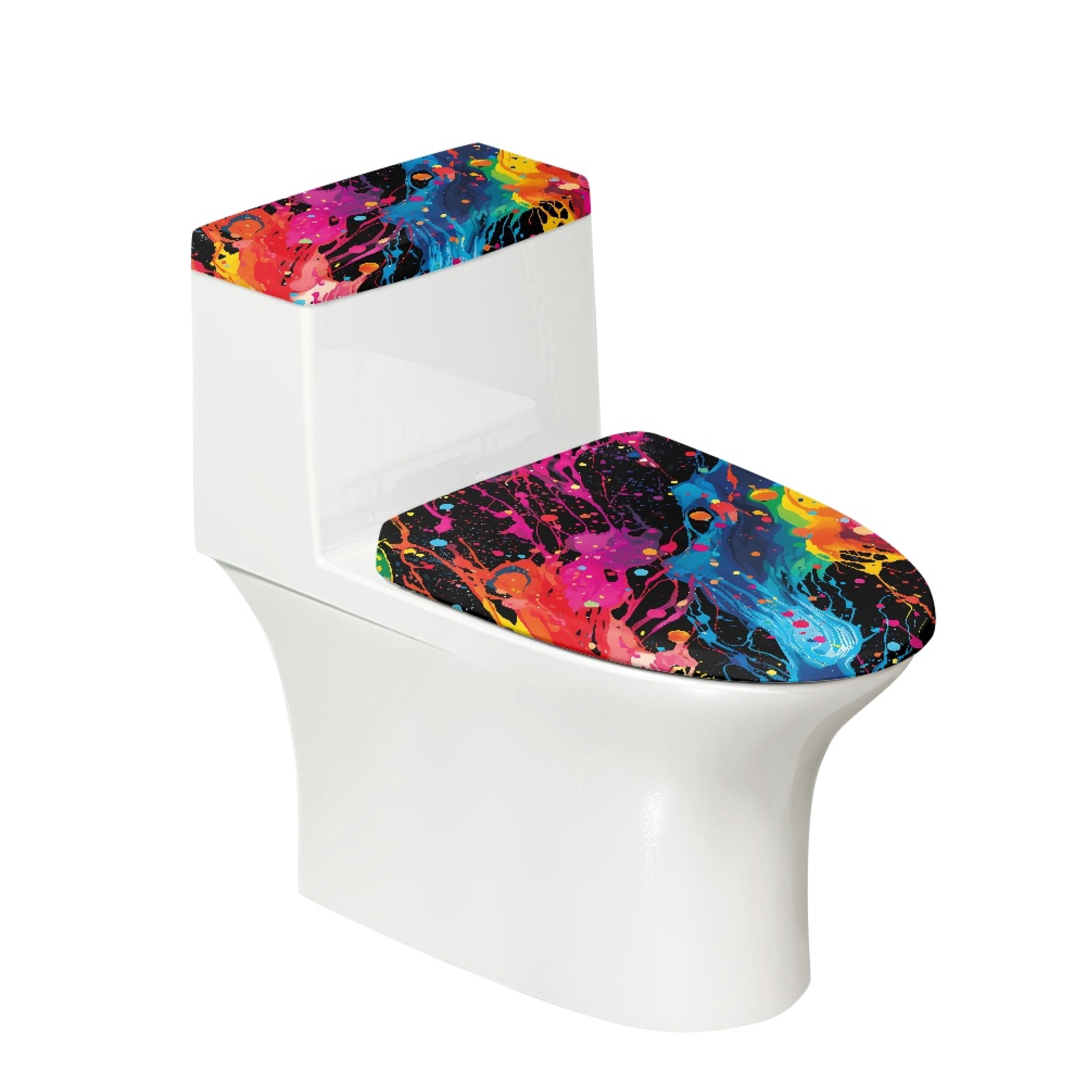 HELLHERO Toilet Cover Set with Adjustable 2 Piece Bathroom Seat Covers ...
