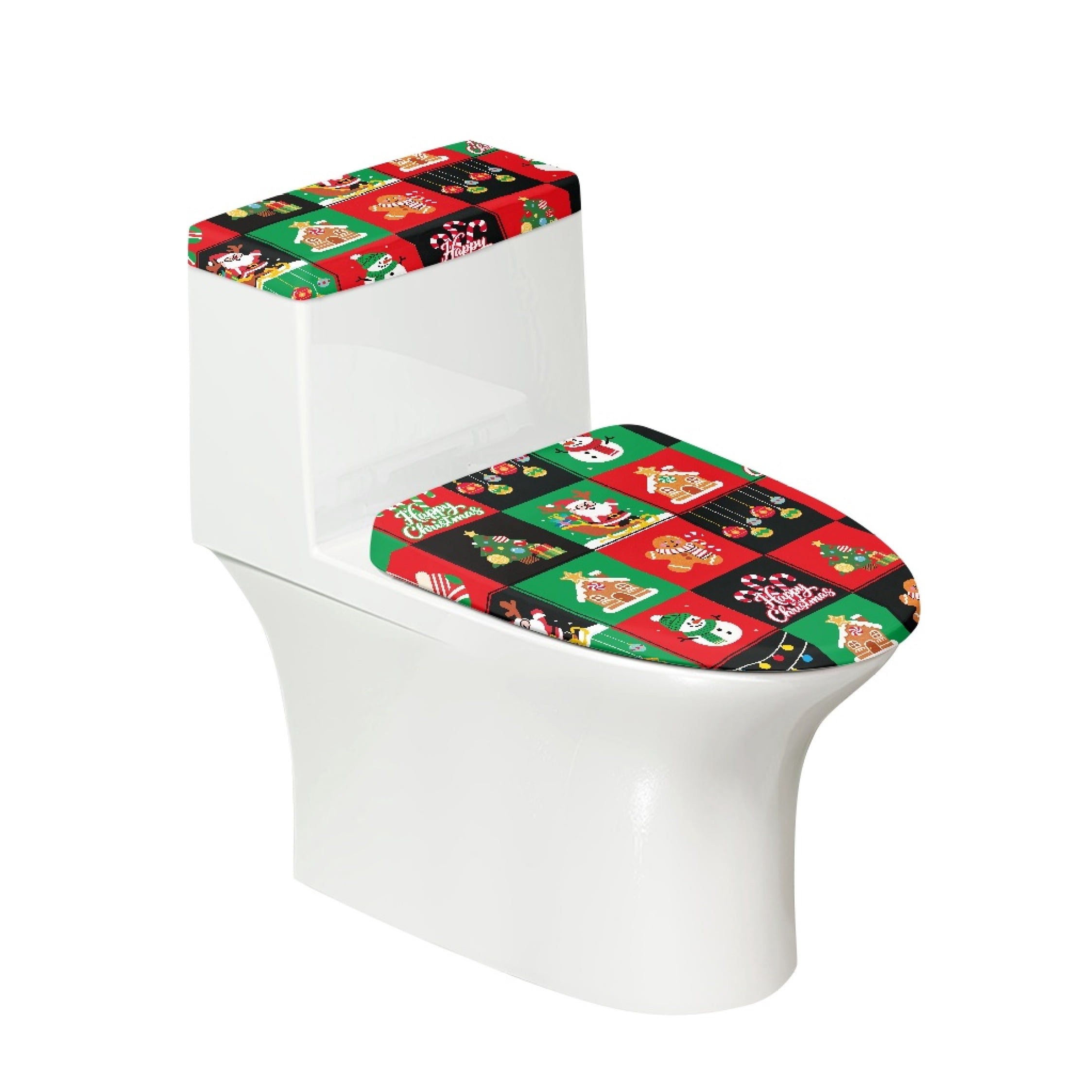 HELLHERO Toilet Dust Cover Set & Fits All Toilet Shapes Bathroom Seat ...