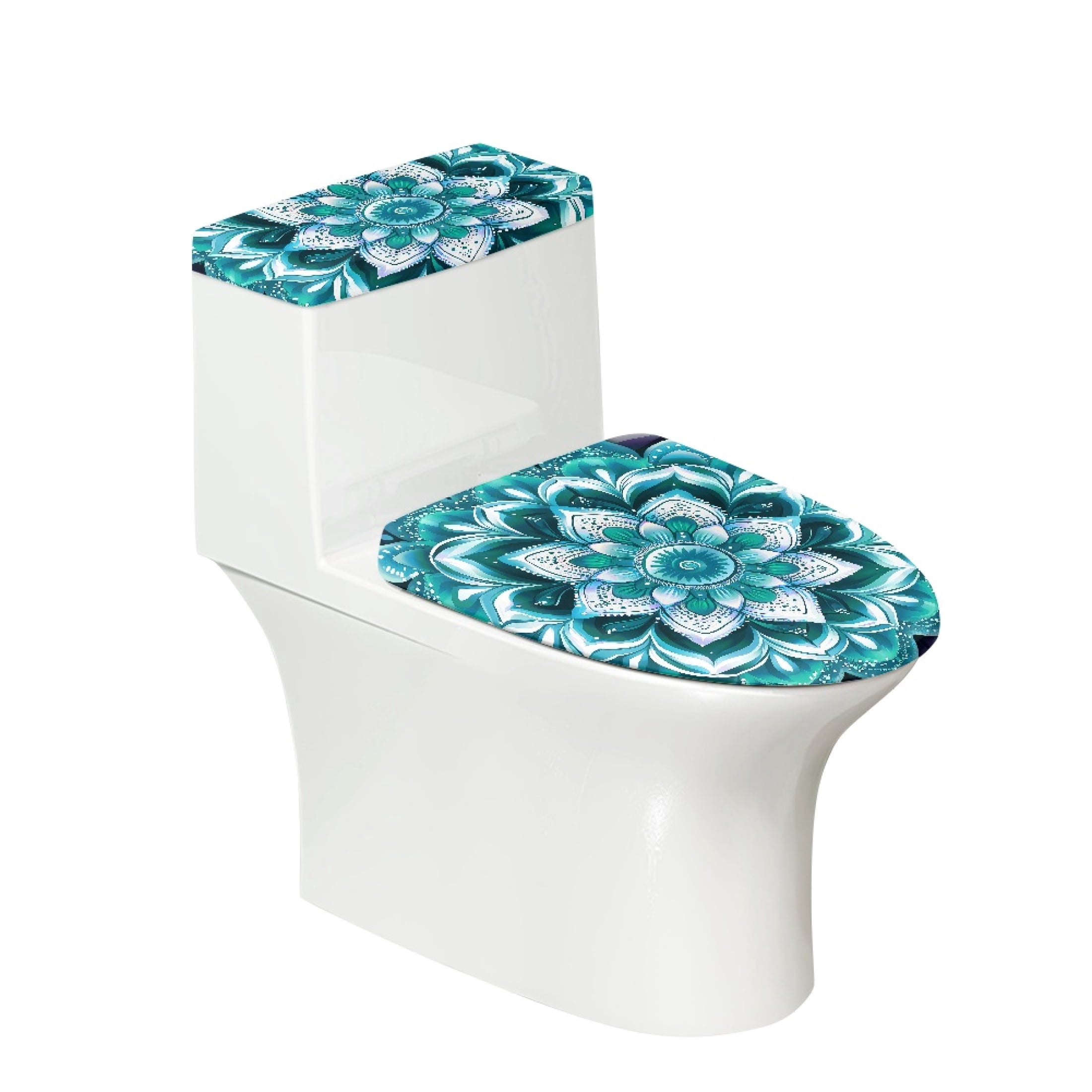 HELLHERO Toilet Seat Cover Set & Toilet Lid Cover with Soft Polyester ...