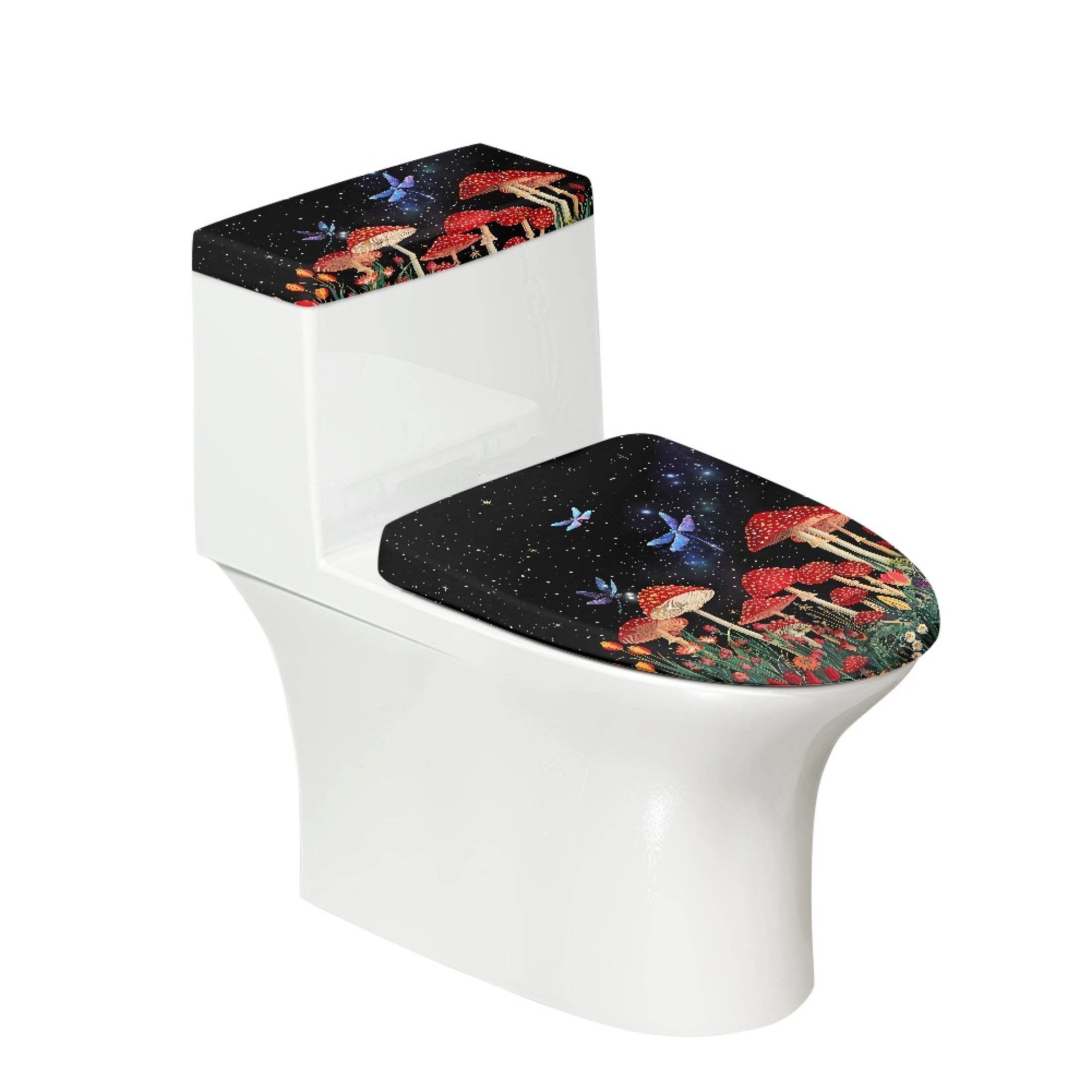 HELLHERO Toilet Seat Lid Cover Set with Soft Pack of 2 Toilet Seat ...