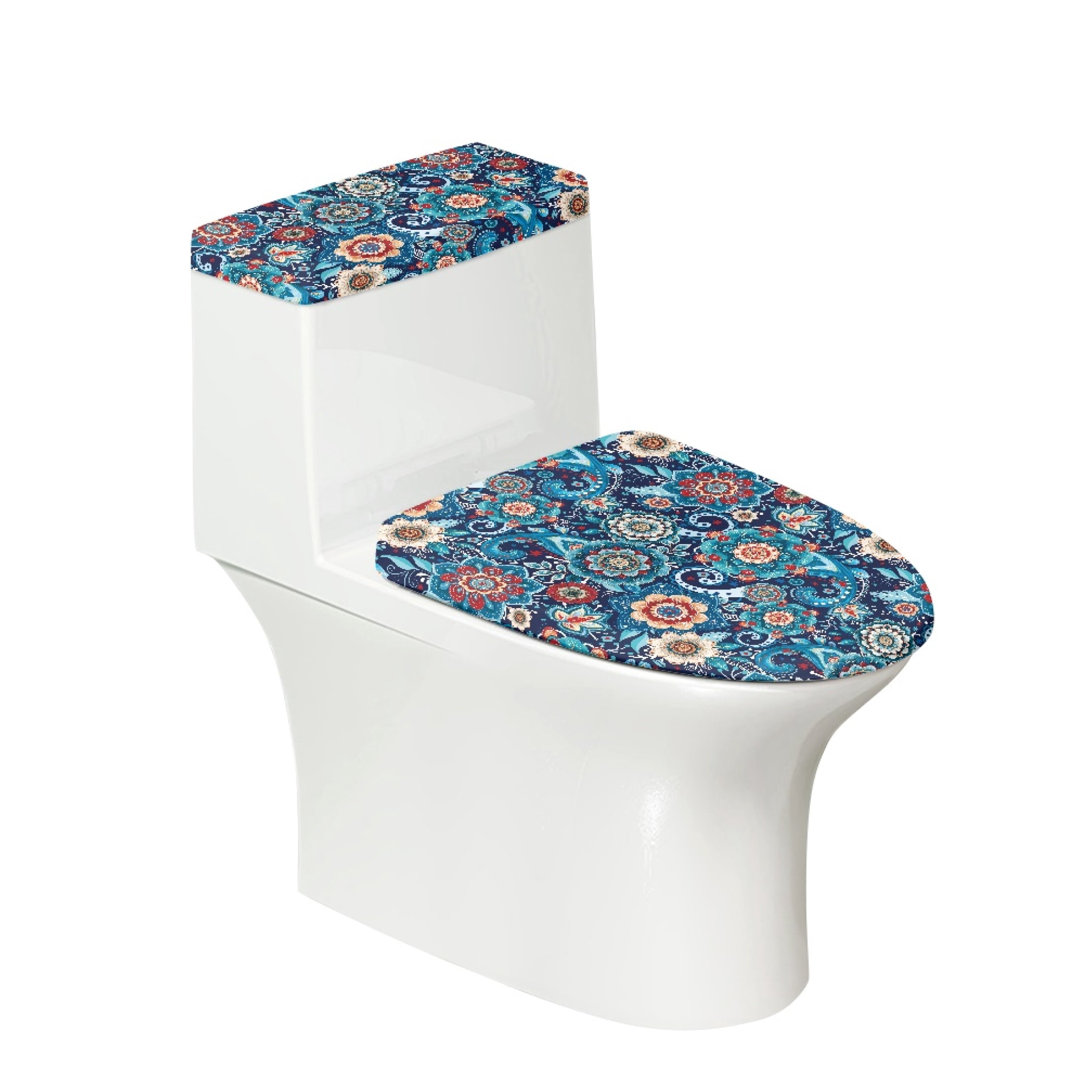 HELLHERO Toilet Top Cover for Soft Elastic Fabric Adjustable Stretchy ...