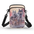 HELLHERO Wolf Pack Pattern Adults Messenger Bag with Zipper Unisex ...
