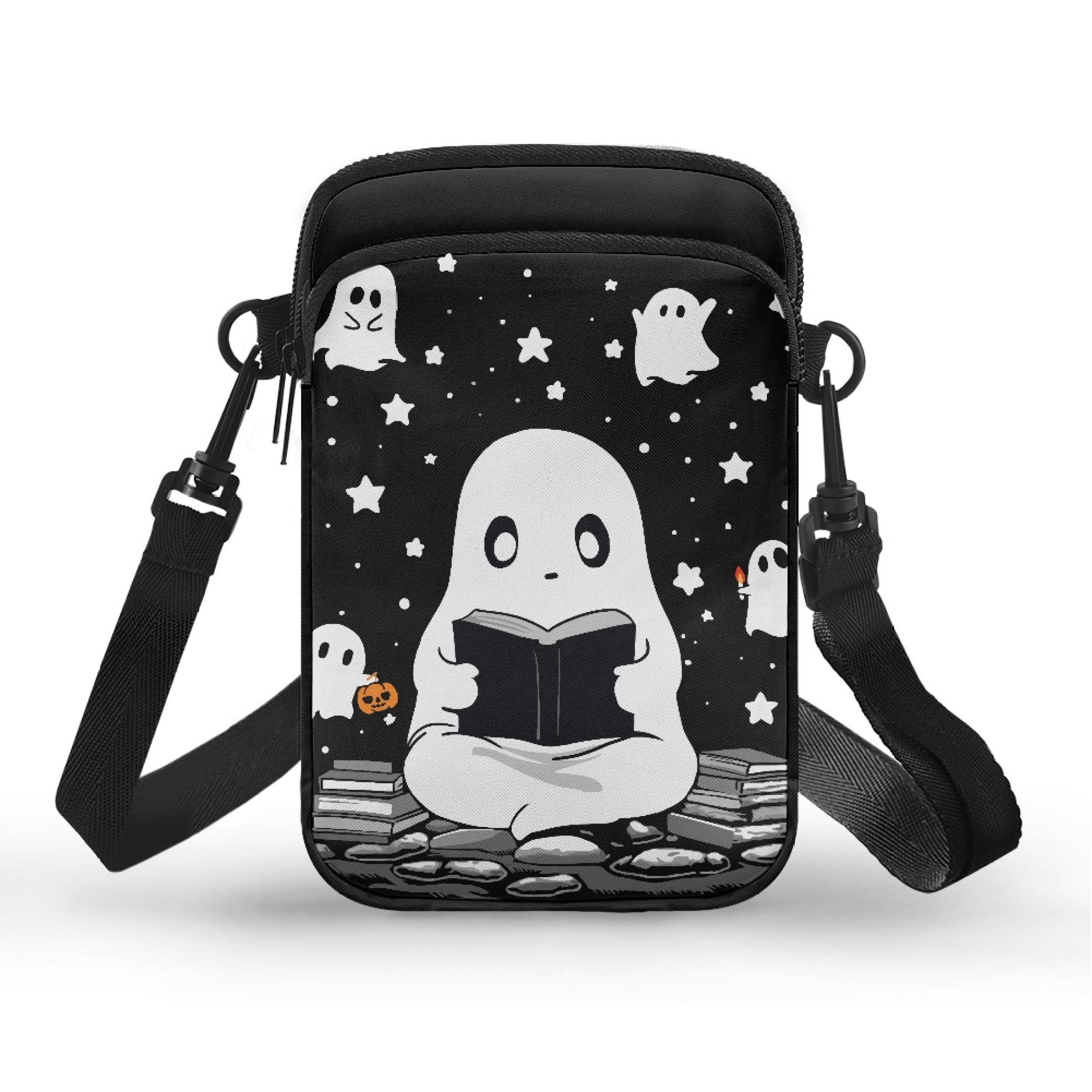 HELLHERO Women Crossbody Bag Ghost Reading 4.33x1.97x7.09 Double Deck ...