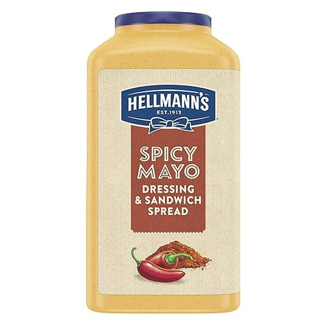 HELLMANN'S Spicy Mayonnaise, 1 Gallon Jar, Condiment for Sandwiches ...