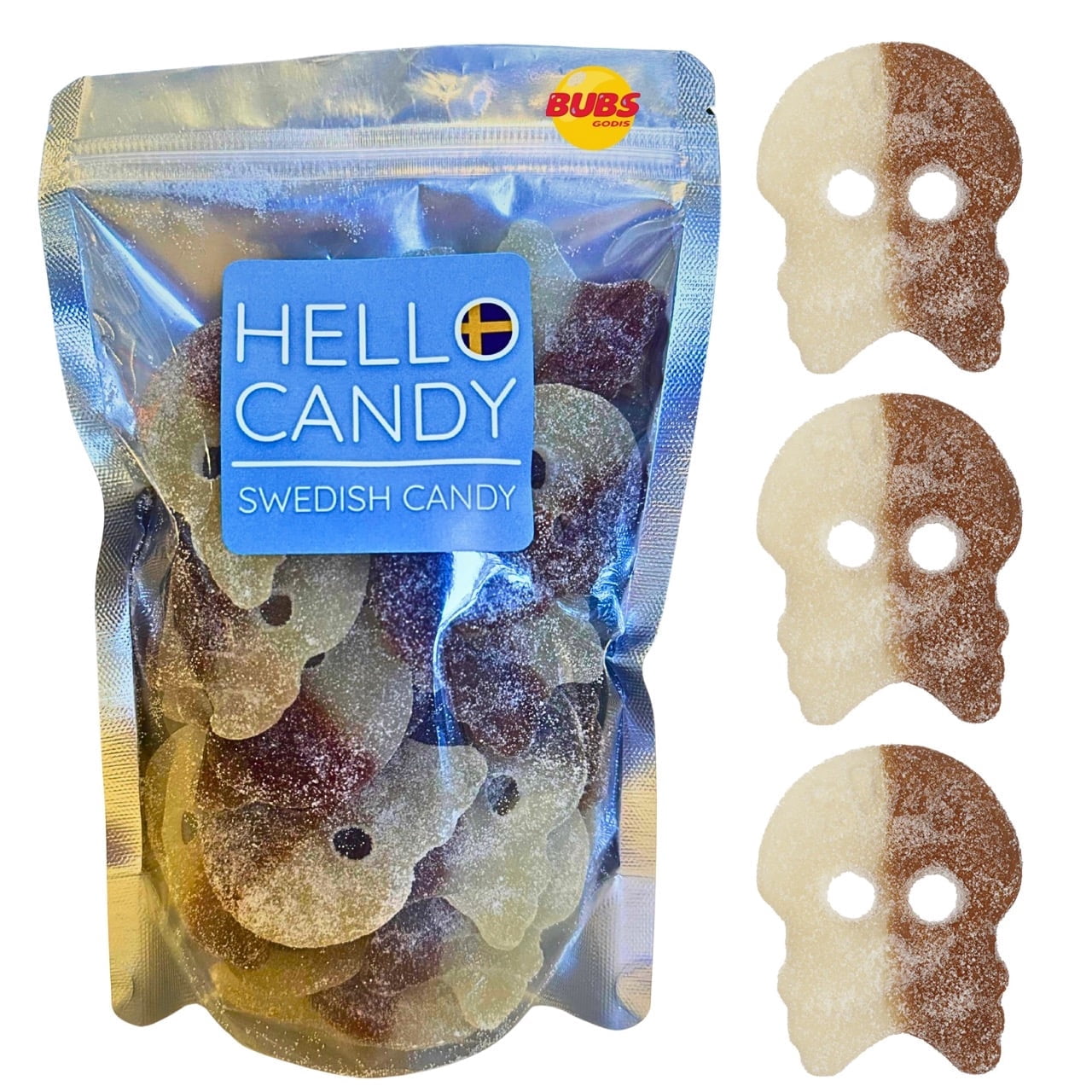 HELLO CANDY Swedish BUBS COOL COLA SKULL, 0.5 lb Bag – Soft Sweet ...