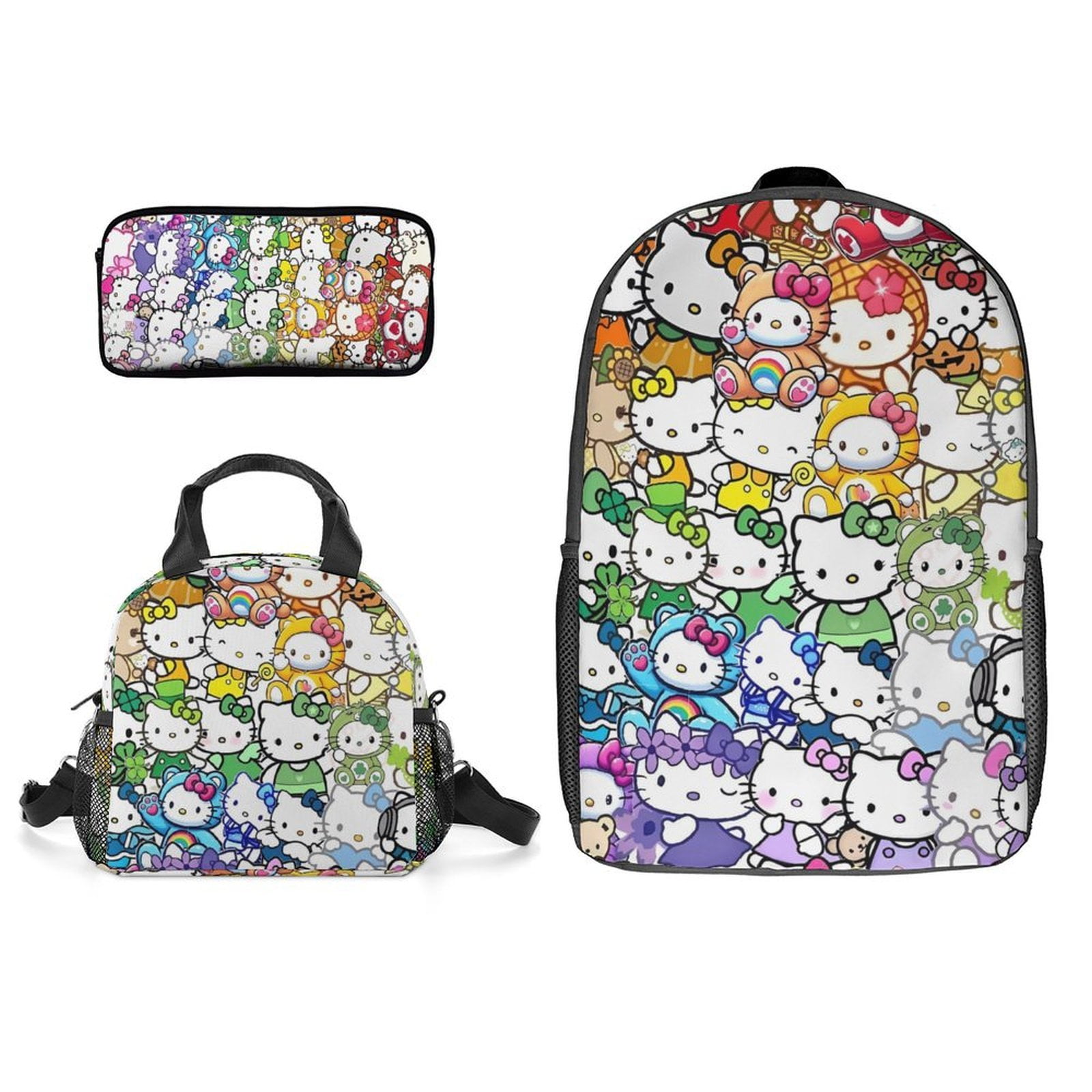 HELLO-KITTY 8 Anime Backpack for Mens/Women Gifts Backpack with Lunch ...