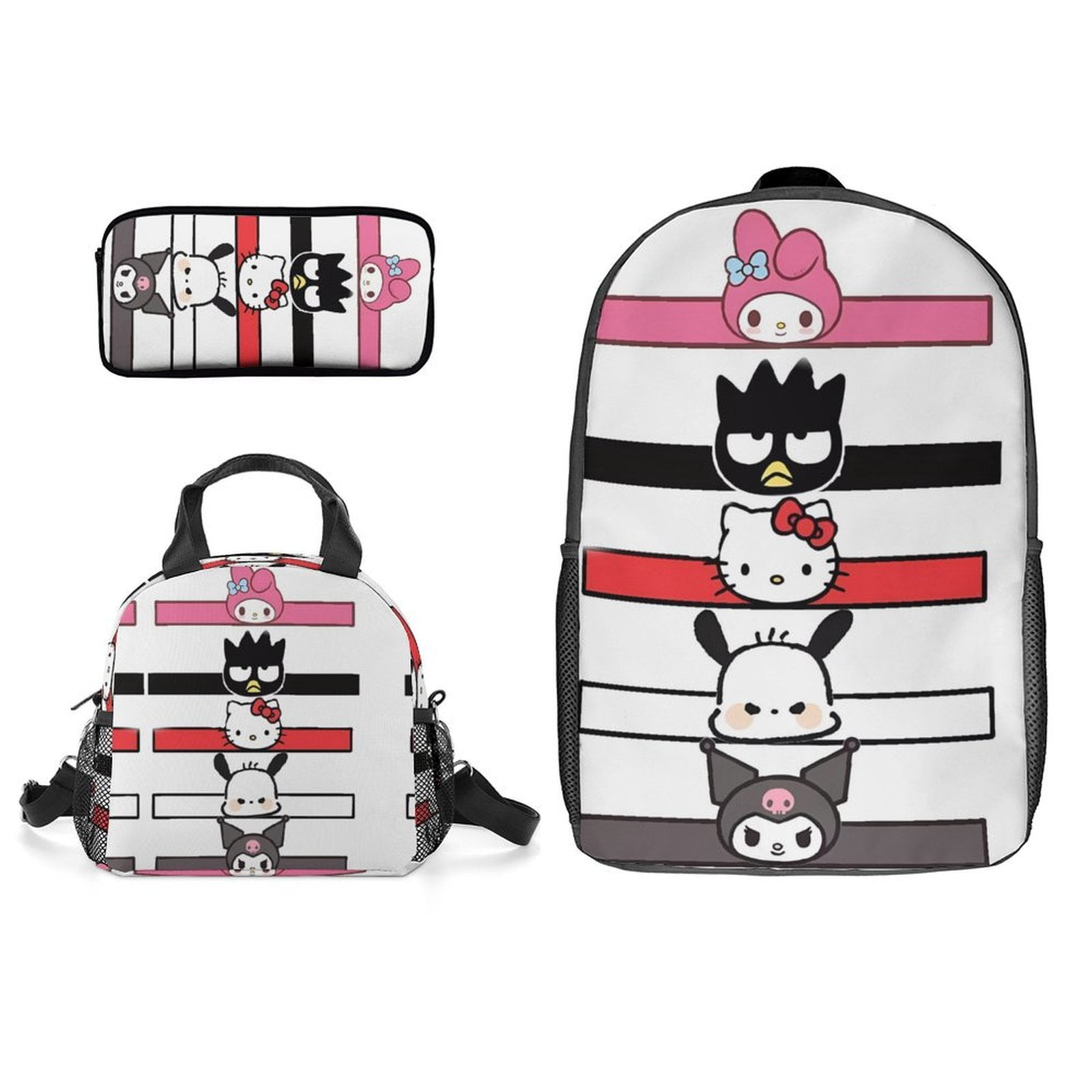 HELLO-KITTY Anime Backpack for Mens/Women Gifts Backpack with Lunch Box ...
