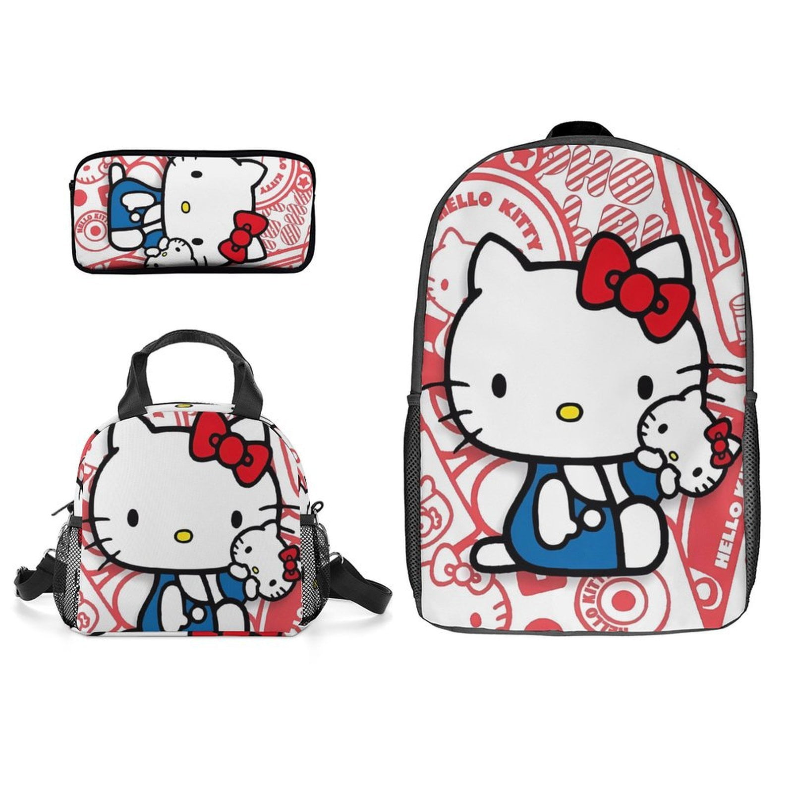 HELLO-KITTY Anime Backpack for Mens/Women Gifts Backpack with Lunch Box ...