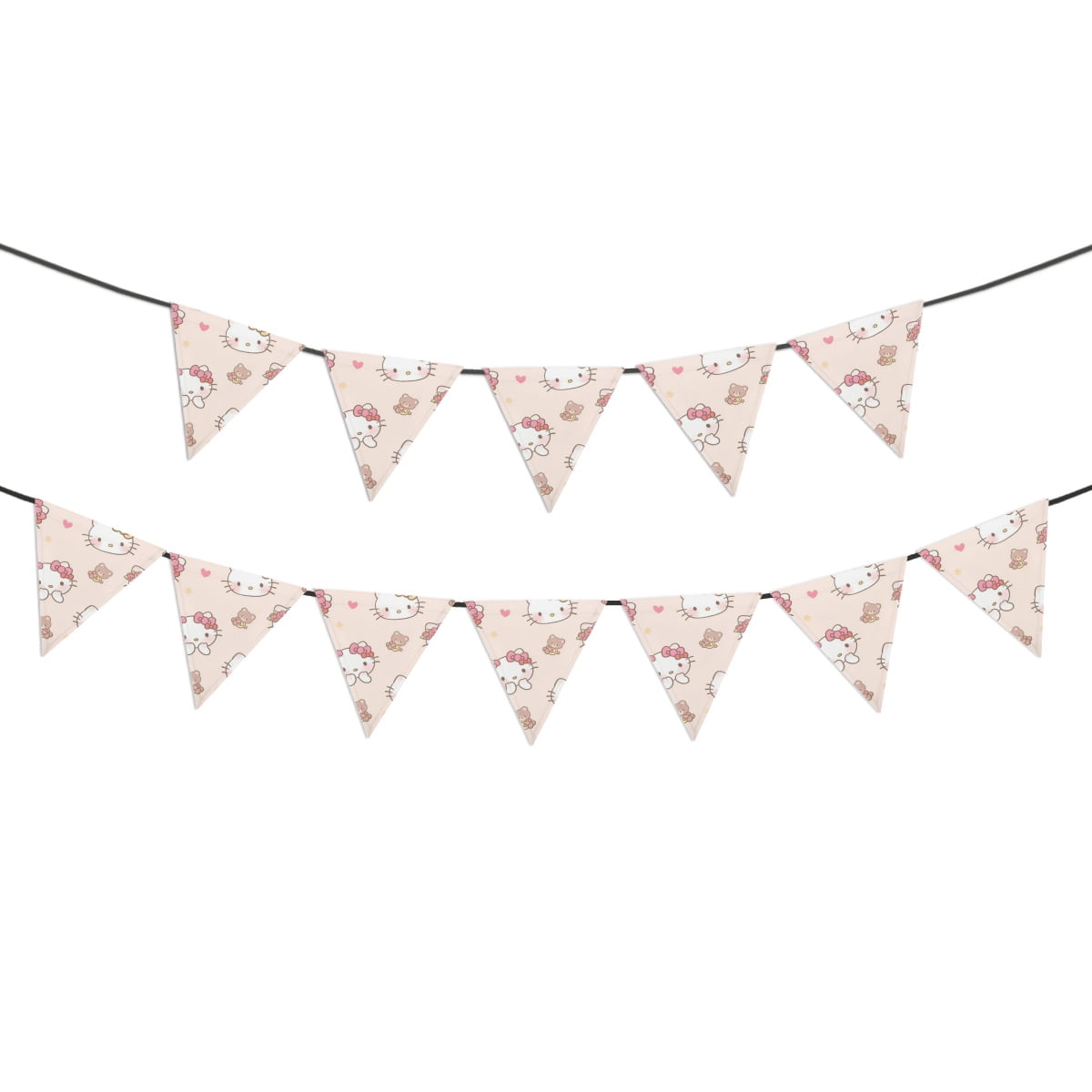 HELLO KITTY Banner Triangle Bunting Banner, 12 Pieces Christmas Party ...