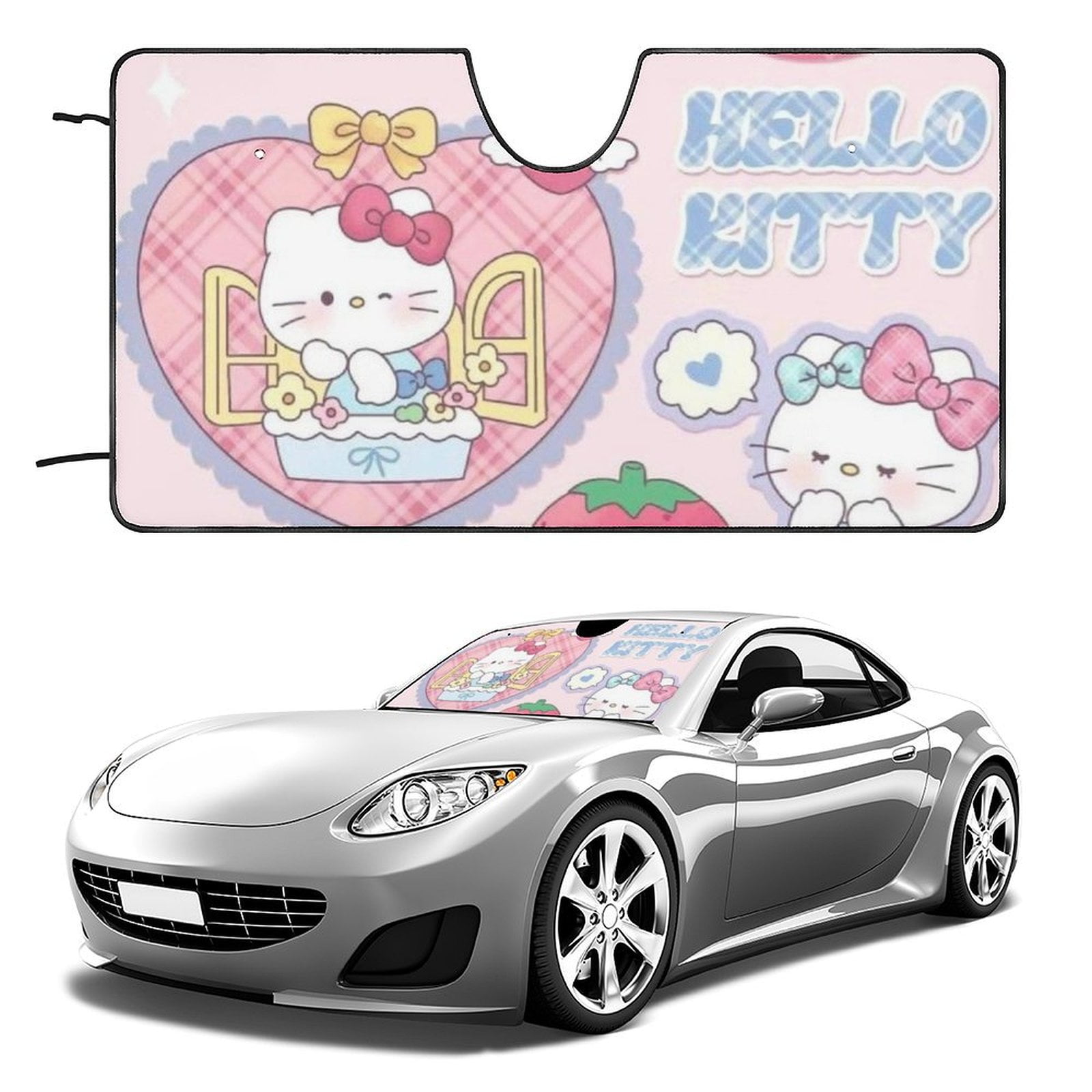 HELLO KITTY Car Windshield Sunshade Anime for SUV pickup truck Gift 51 ...