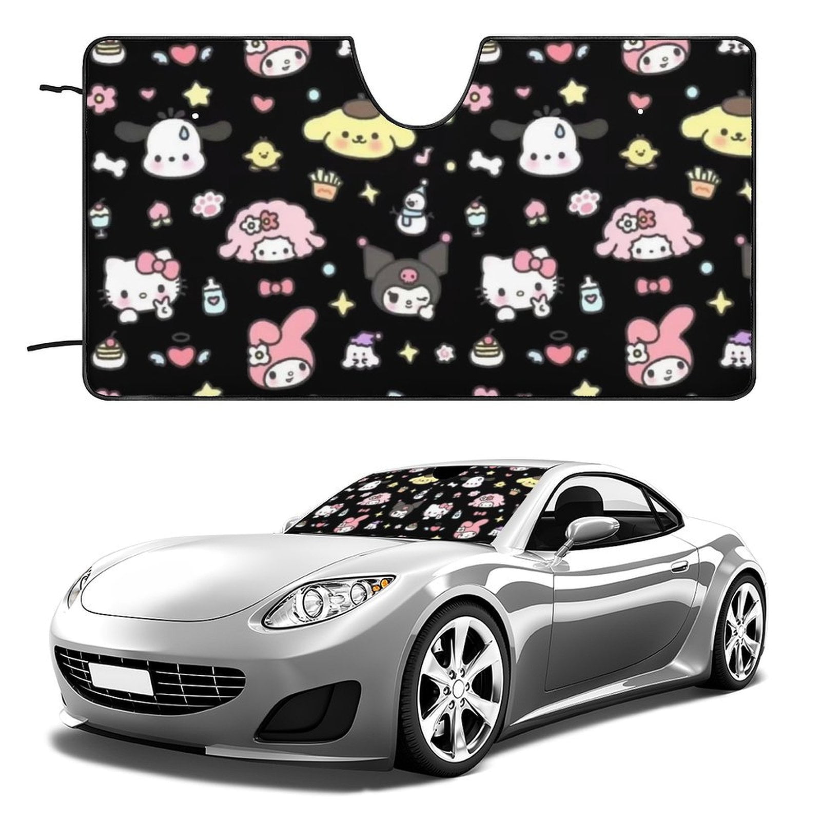 HELLO KITTY Car Windshield Sunshade Anime for SUV pickup truck Gift 55 ...