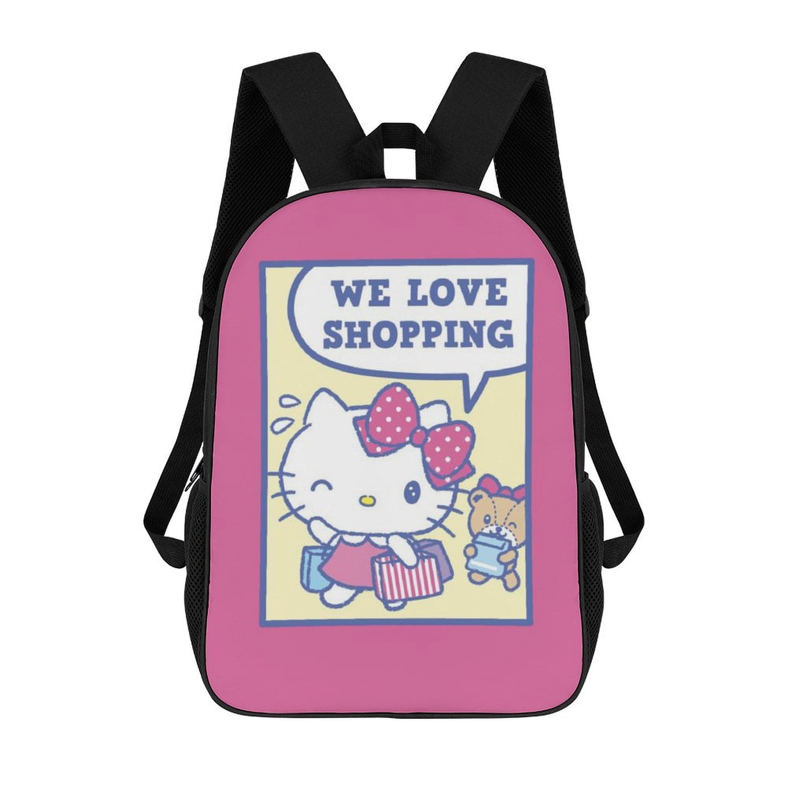 Hello Kitty 17 inch Shoulder Backpack Bookbag Travel Cute Daycare ...