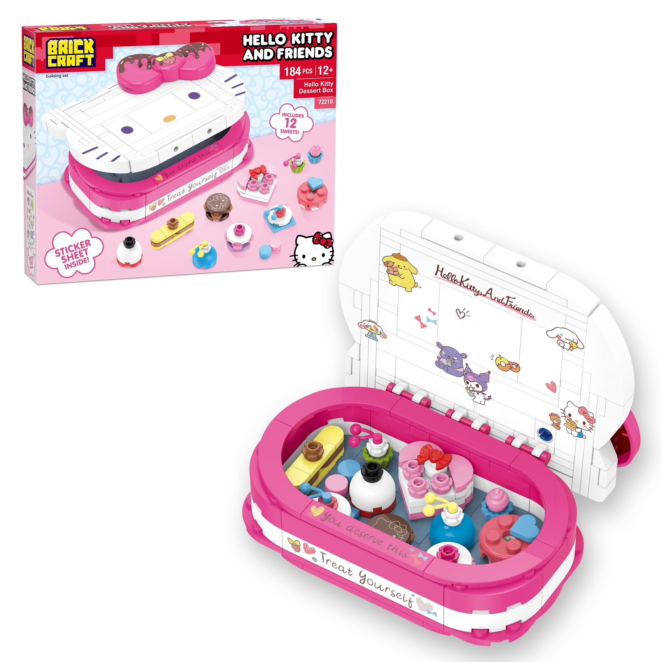 Brickcraft Hello Kitty Dessert Box Building Kit (184-Piece Set), Sanrio ...