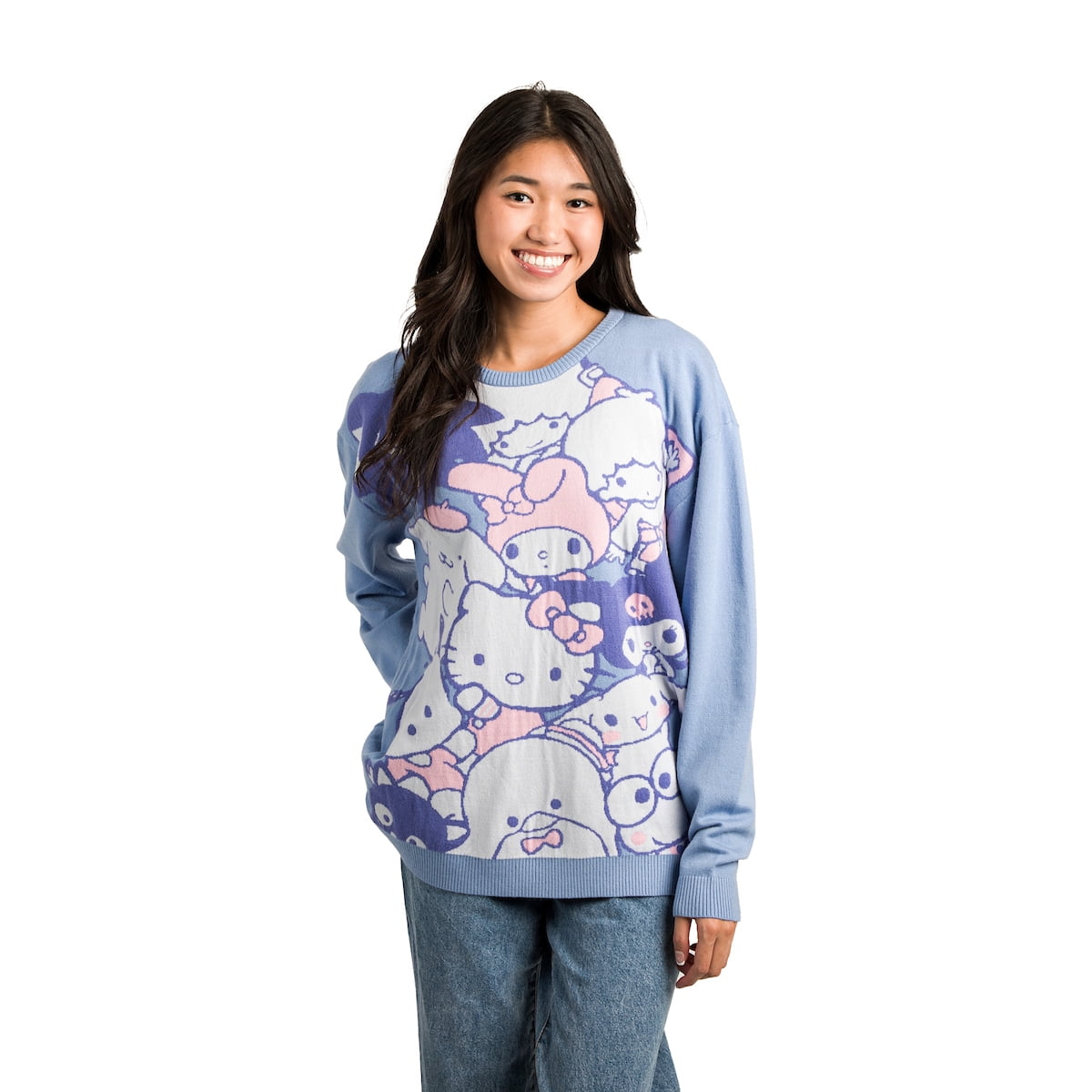 HELLO KITTY & FRIENDS Women's OVERSIZED SWEATER-XL - Walmart.com
