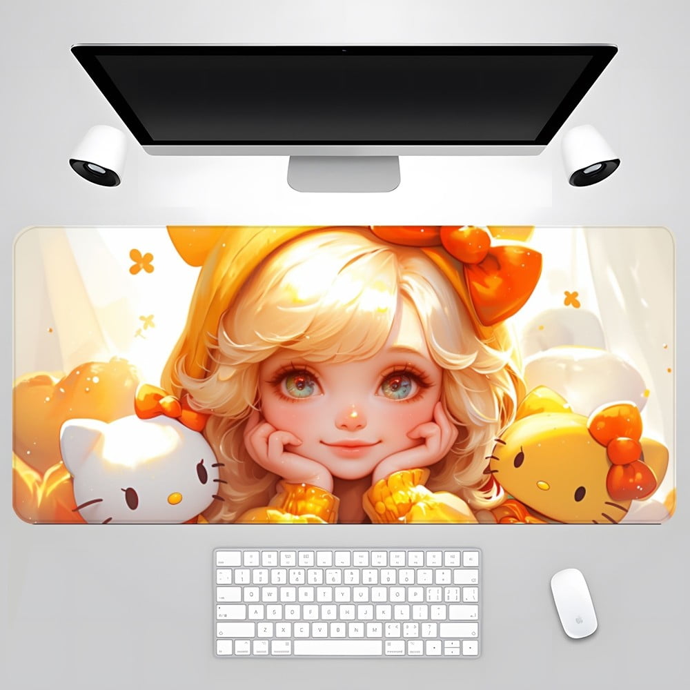 HELLO KITTY Mouse Pad Gamer Pc Gaming Accessories Rubber Mat XXL ...
