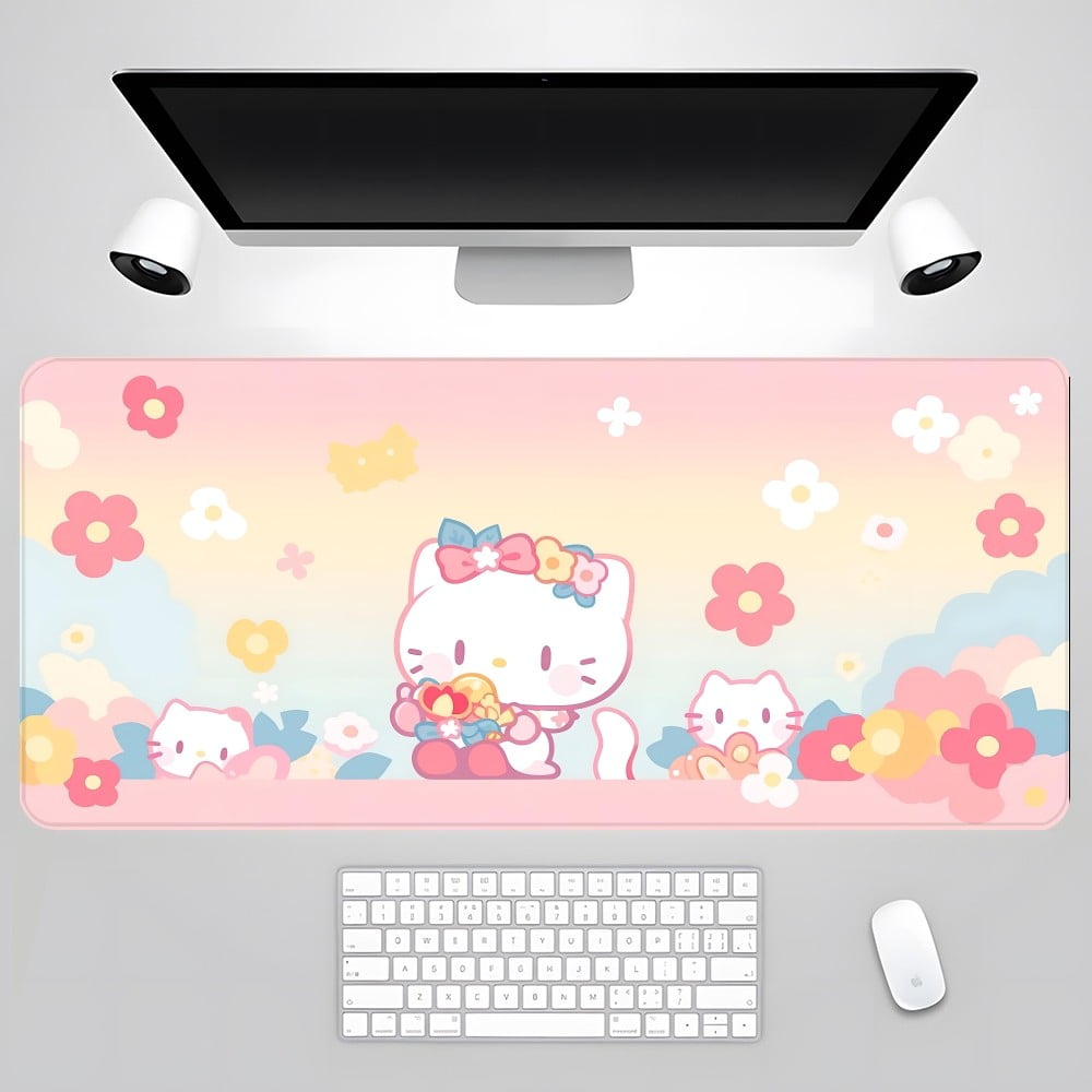 HELLO KITTY Mousepad 400x800 Gamer Pc Gaming Accessories Rubber Mat XXL ...