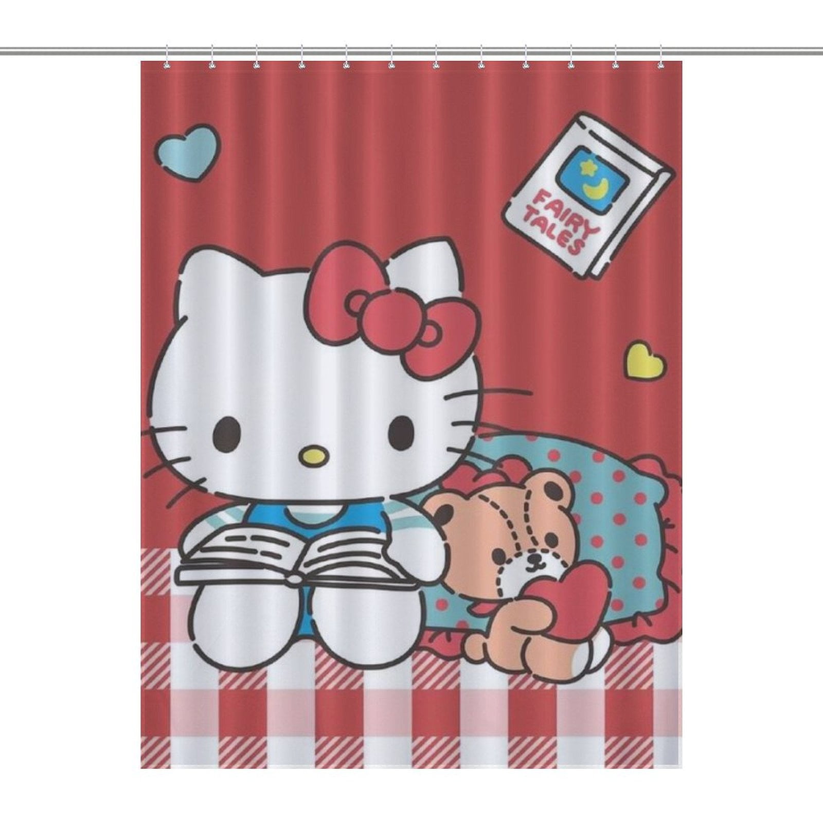 HELLO KITTY Shower Curtain Cartoon Anime for Boys Grils Gift 55x72Inch ...