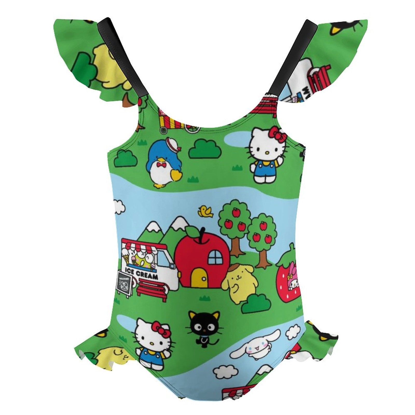 HELLO KITTY Swimsuit Anime Cute for Girls Gift 10-12Y（150cm） HELLO ...