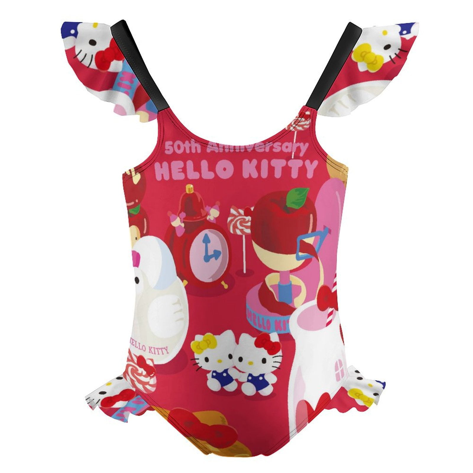 HELLO KITTY Swimsuit Anime Cute for Girls Gift 7-9Y（120cm） HELLO KITTY ...