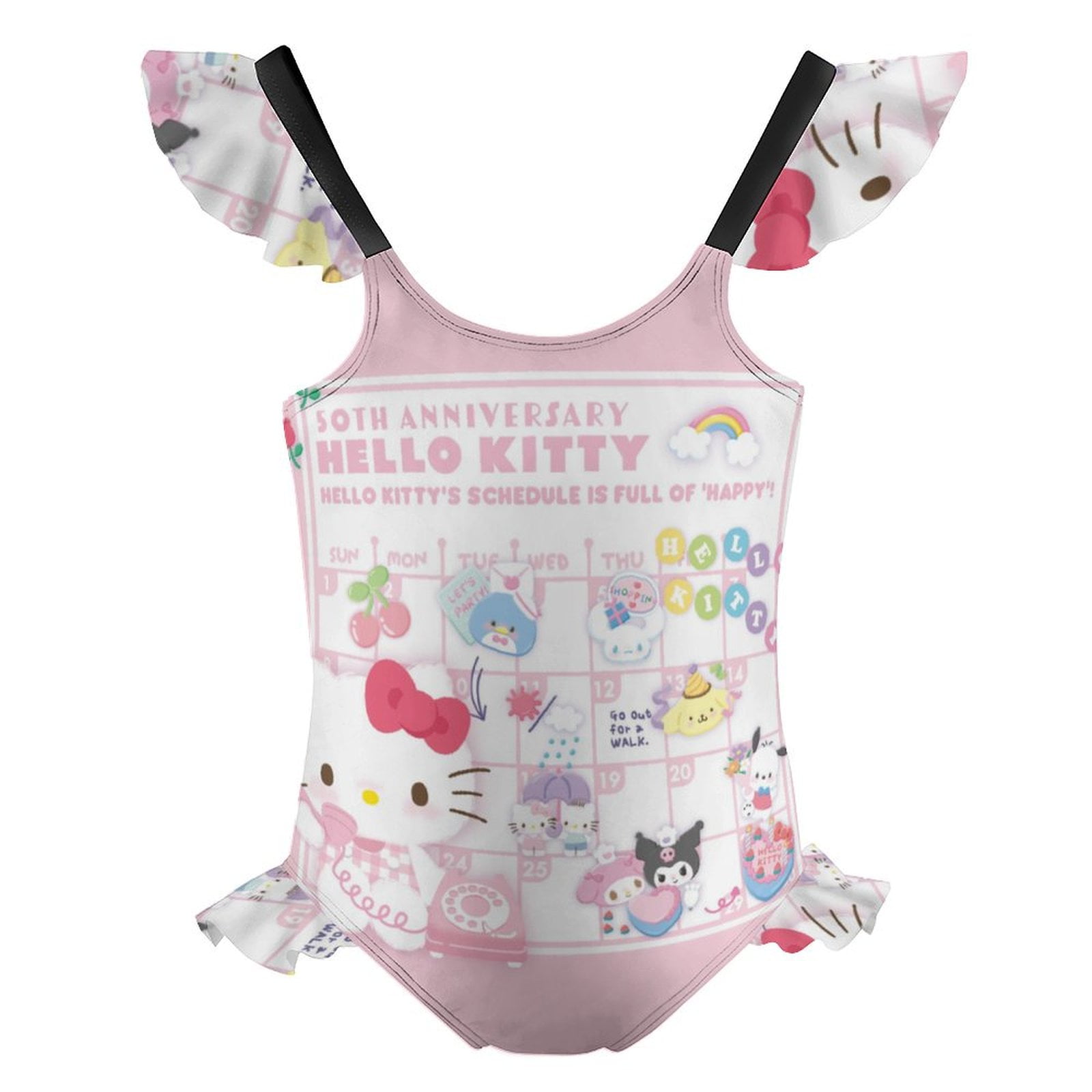 HELLO KITTY Swimsuit Anime Cute for Girls Gift 7-9Y（120cm） HELLO KITTY ...