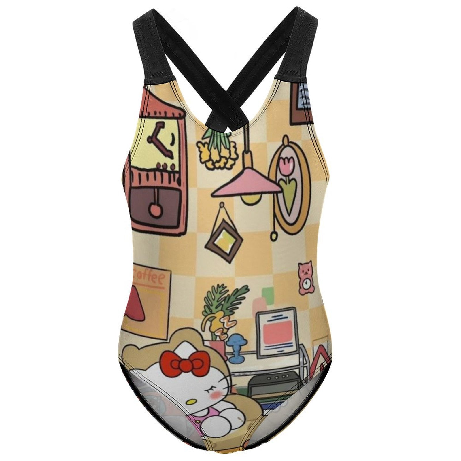 HELLO KITTY Swimsuit Anime Cute for Girls Gift 8-10Y（130cm） HELLO KITTY ...