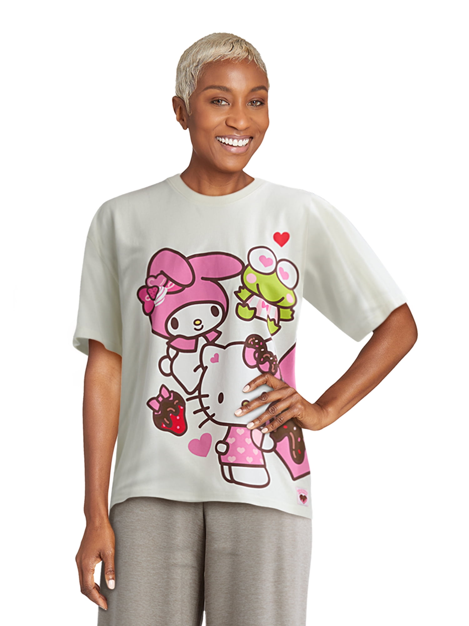 Hello Kitty and Friends Women’s Front Back Valentine’s Day Graphic Tee ...