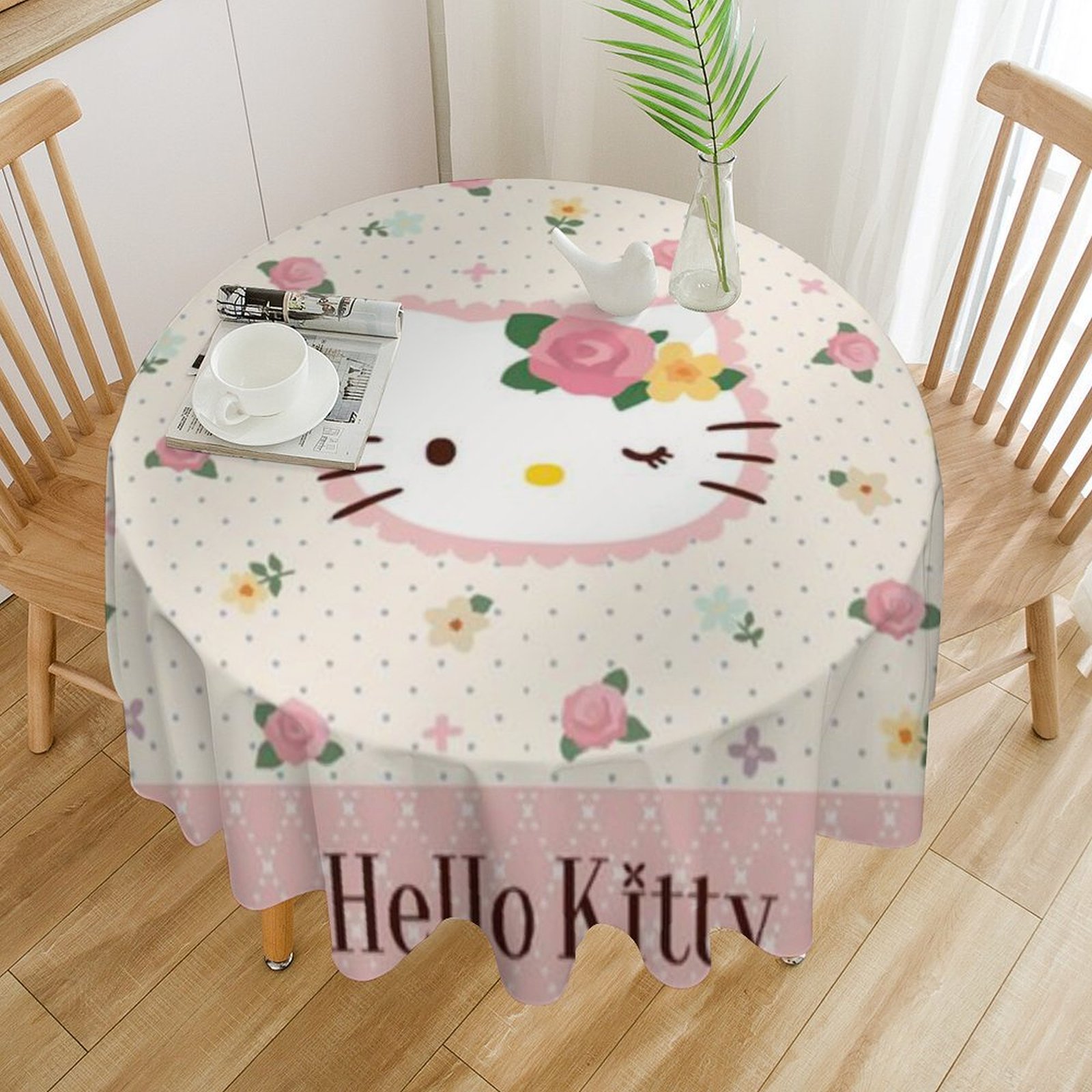 HELLO KITTY Tablecloth Anime for Dining Table Picnic Gift 36x36in HELLO ...