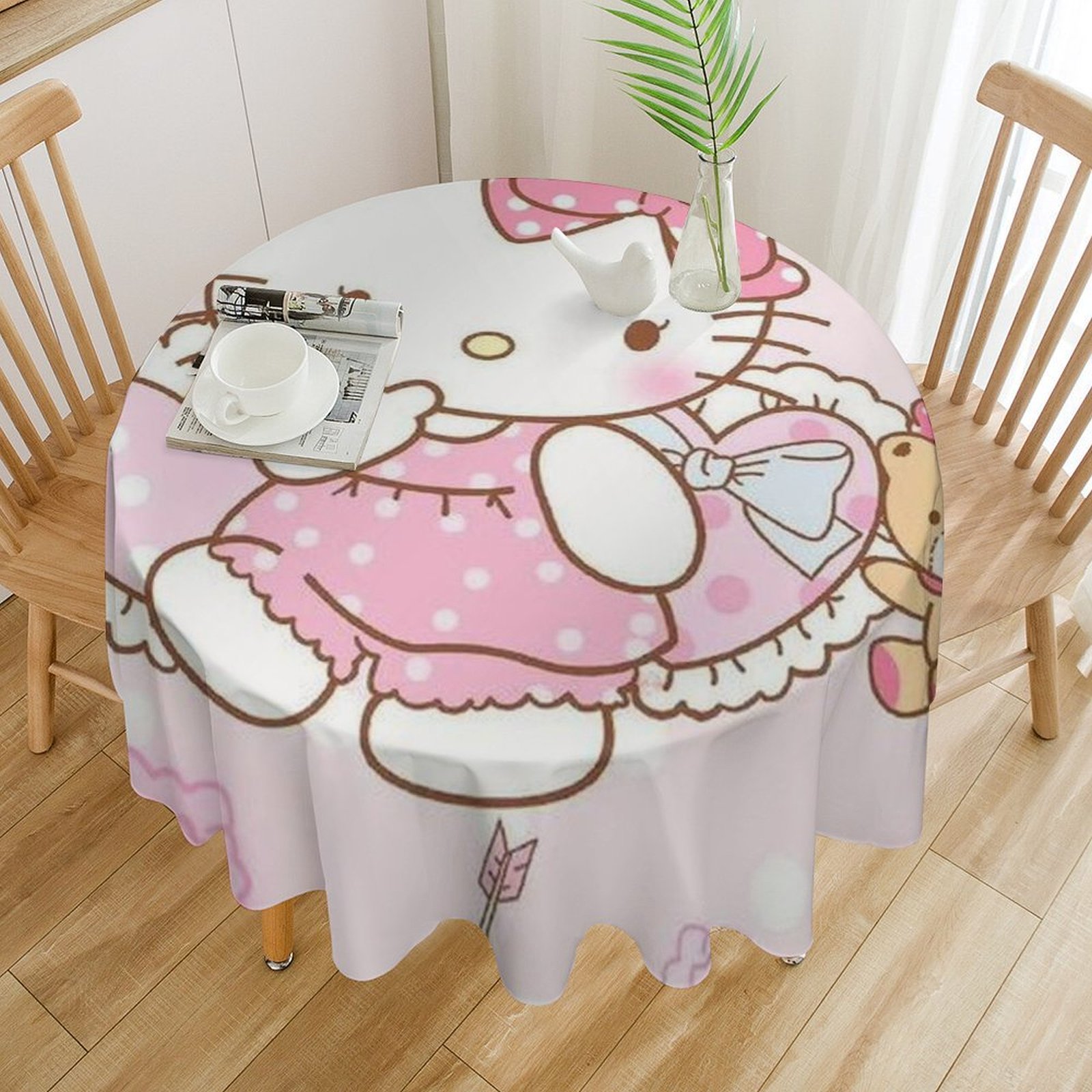 HELLO KITTY Tablecloth Anime for Dining Table Picnic Gift 36x36in HELLO ...