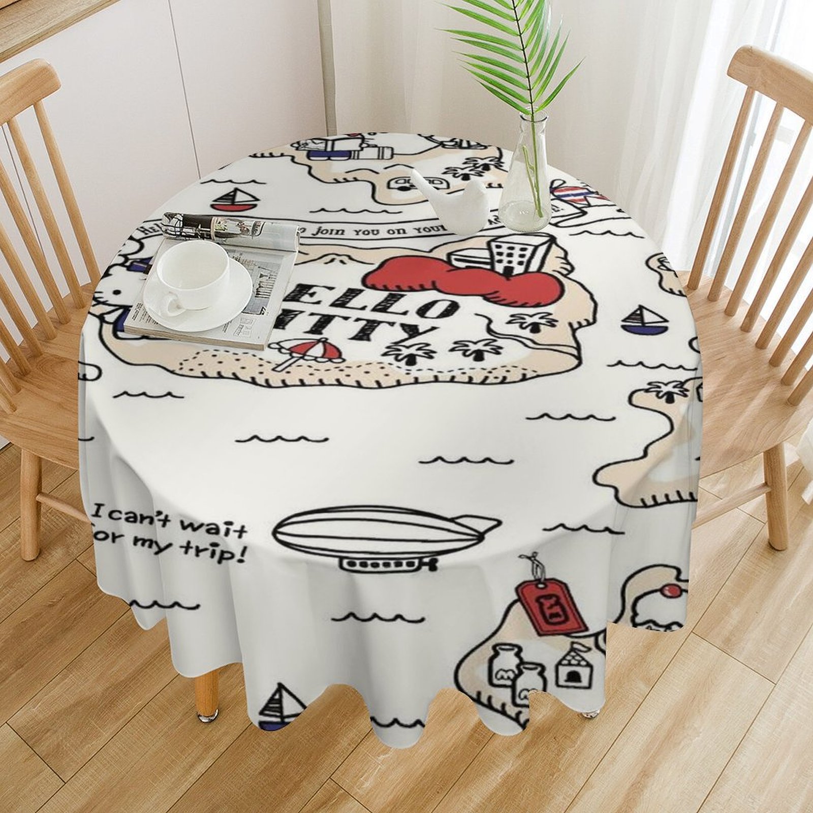 HELLO KITTY Tablecloth Anime for Dining Table Picnic Gift 36x36in HELLO ...