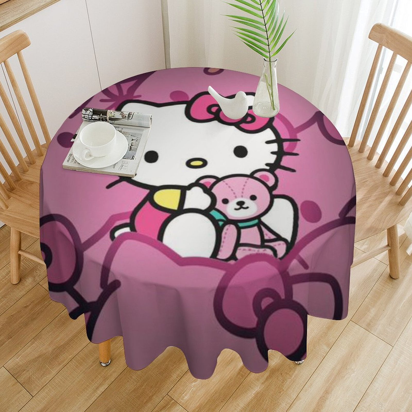HELLO KITTY Tablecloth Anime for Dining Table Picnic Gift 36x36in HELLO ...