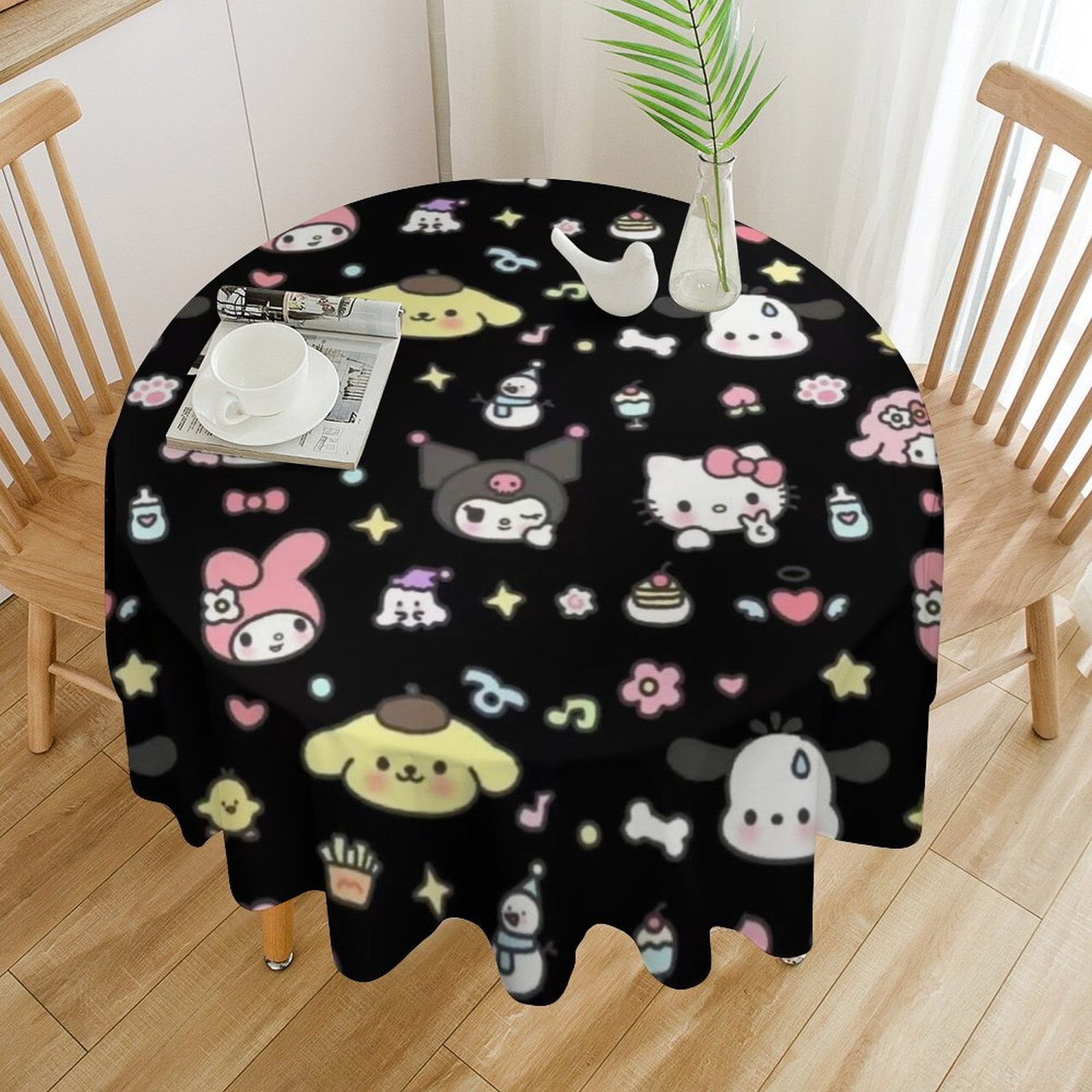 HELLO KITTY Tablecloth Anime for Dining Table Picnic Gift 36x36in HELLO ...