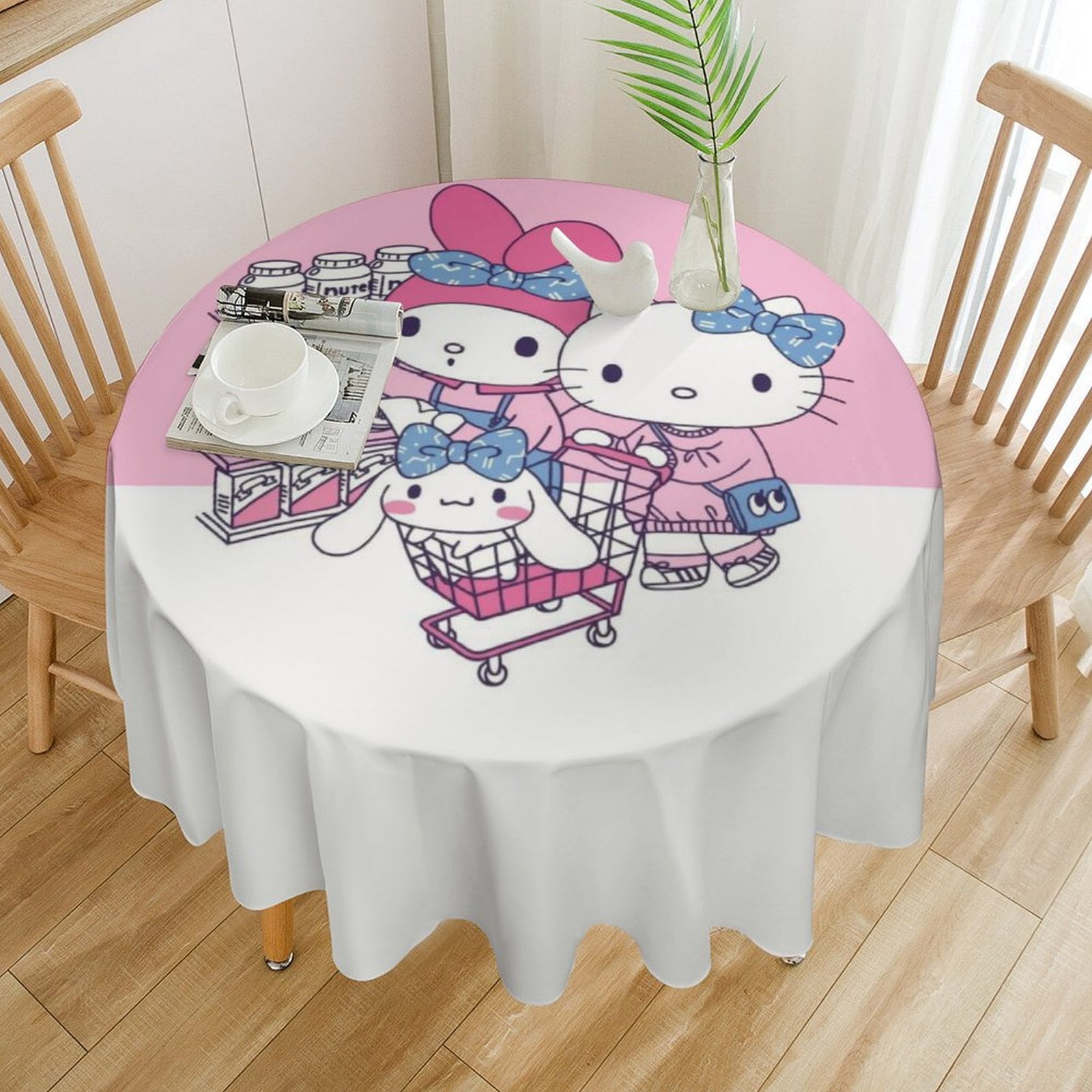 HELLO KITTY Tablecloth Anime for Dining Table Picnic Gift 36x36in HELLO ...