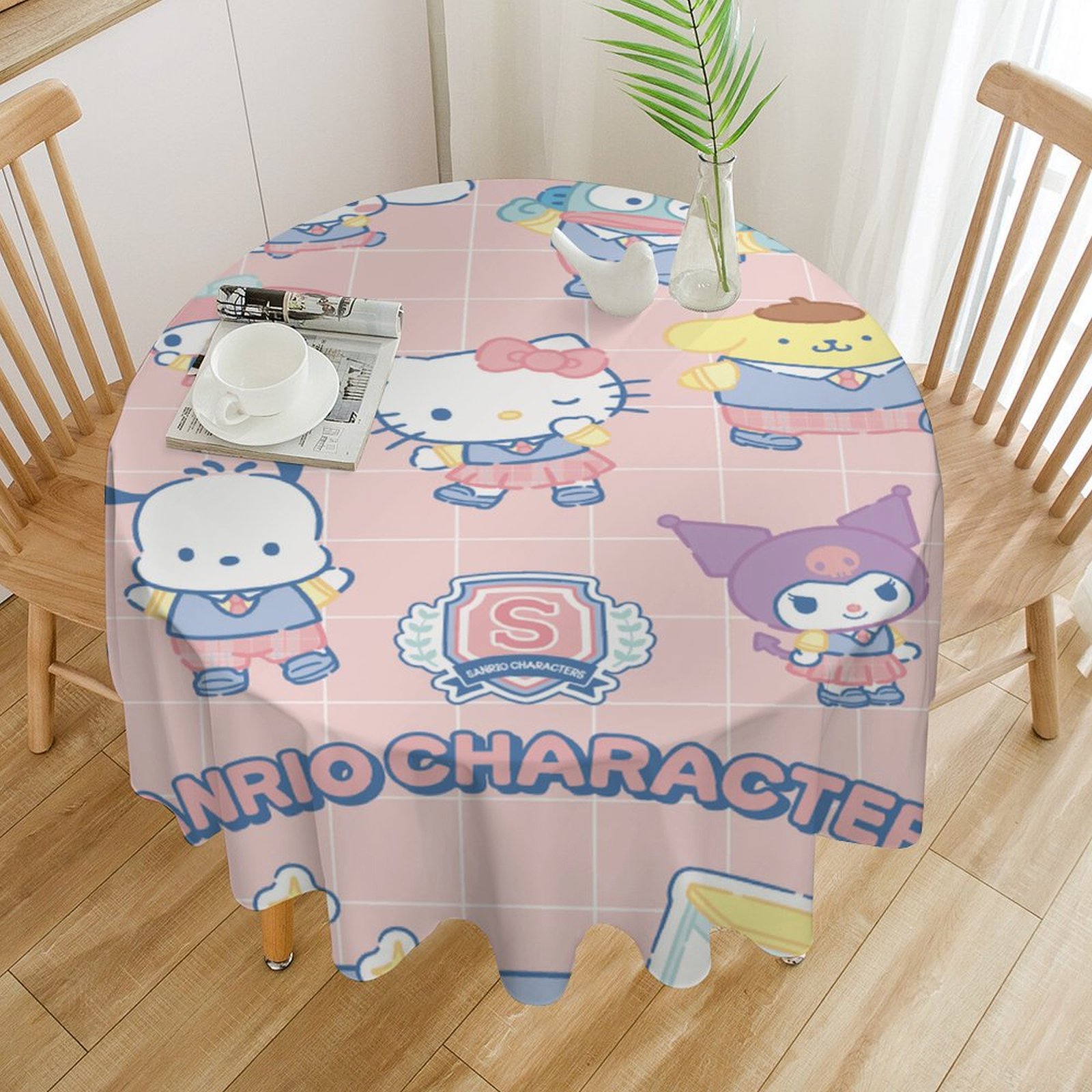 HELLO KITTY Tablecloth Anime for Dining Table Picnic Gift 50x50in HELLO ...