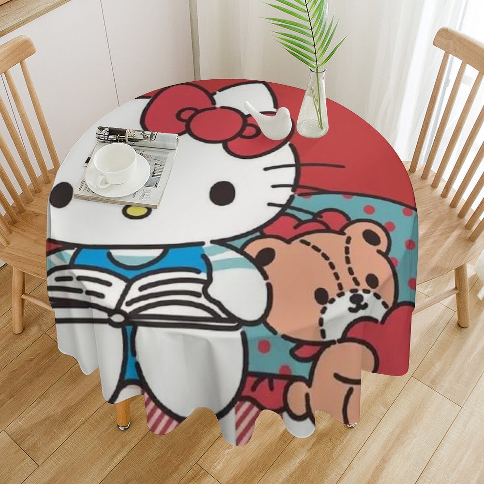HELLO KITTY Tablecloth Anime for Dining Table Picnic Gift 50x50in HELLO ...