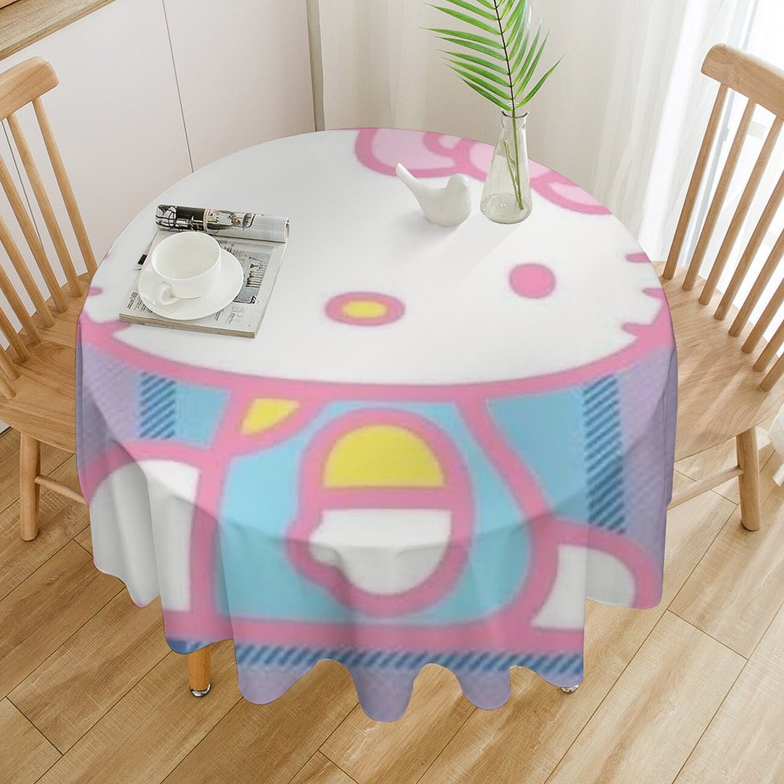 HELLO KITTY Tablecloth Anime for Dining Table Picnic Gift 50x50in HELLO ...