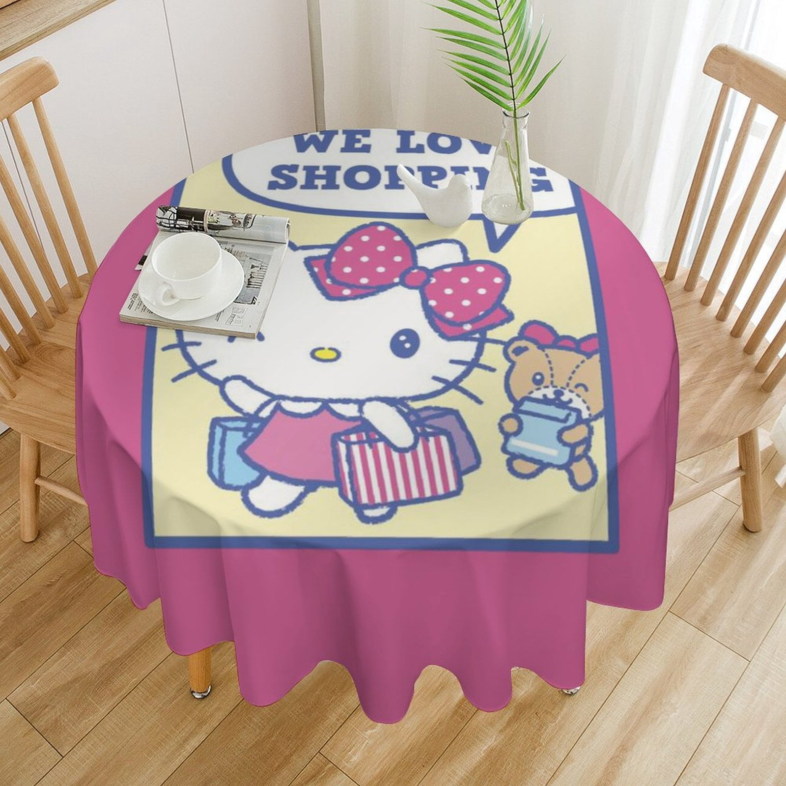 HELLO KITTY Tablecloth Anime for Dining Table Picnic Gift 50x50in HELLO ...