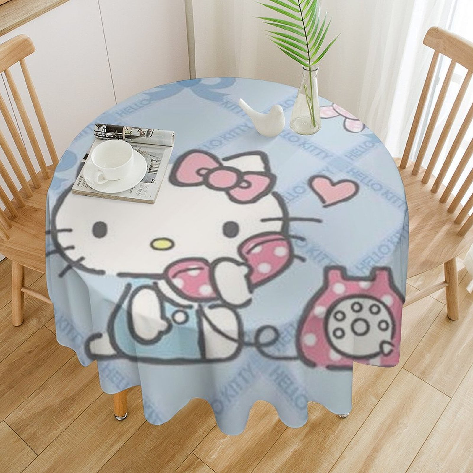 HELLO KITTY Tablecloth Anime for Dining Table Picnic Gift 60x60in HELLO ...