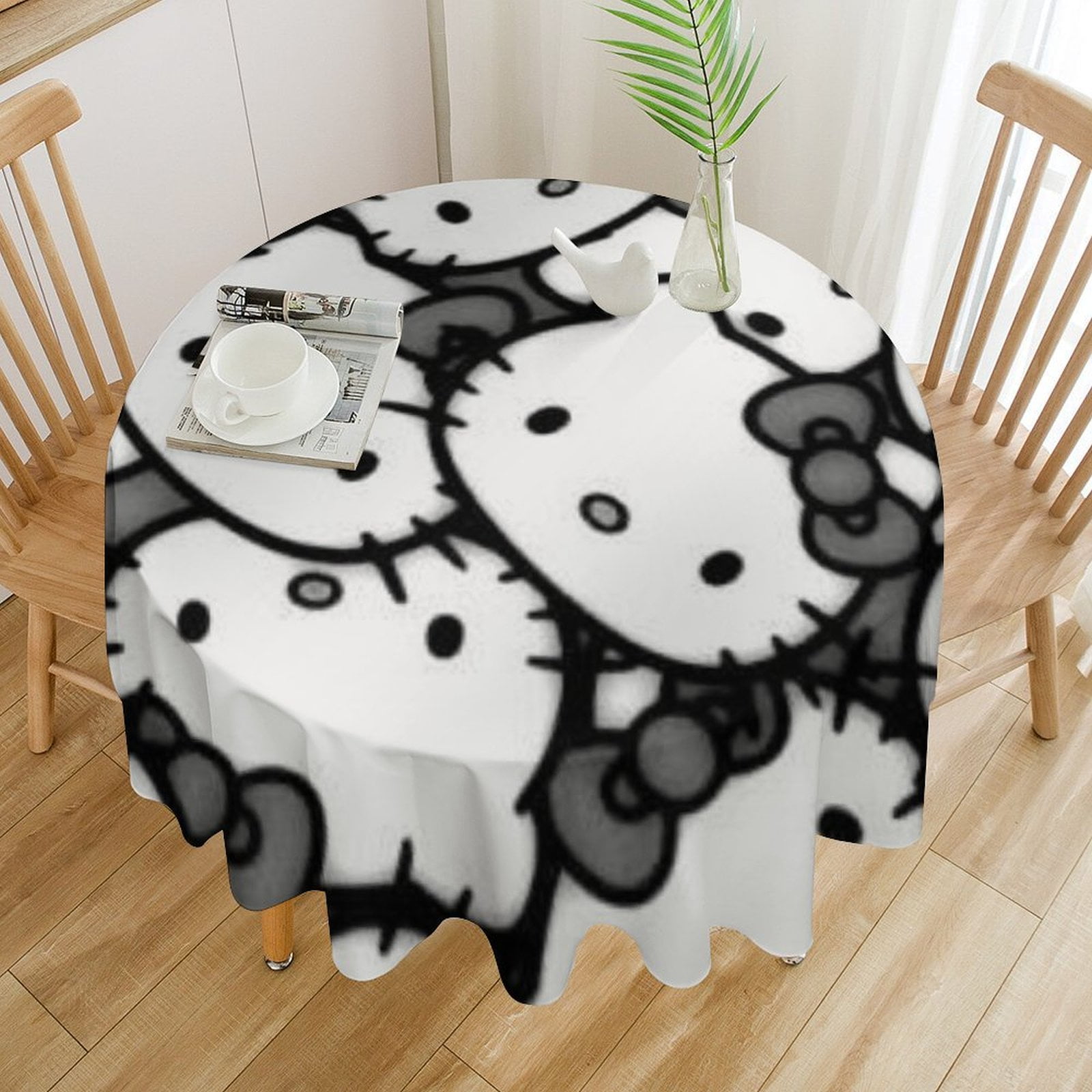 HELLO KITTY Tablecloth Anime for Dining Table Picnic Gift 60x60in HELLO ...