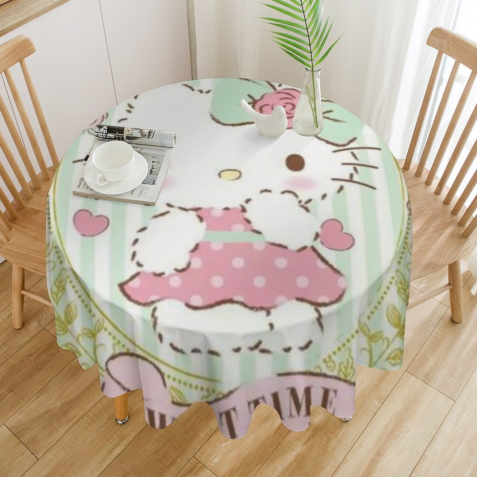 HELLO KITTY Tablecloth Anime for Dining Table Picnic Gift 60x60in HELLO ...