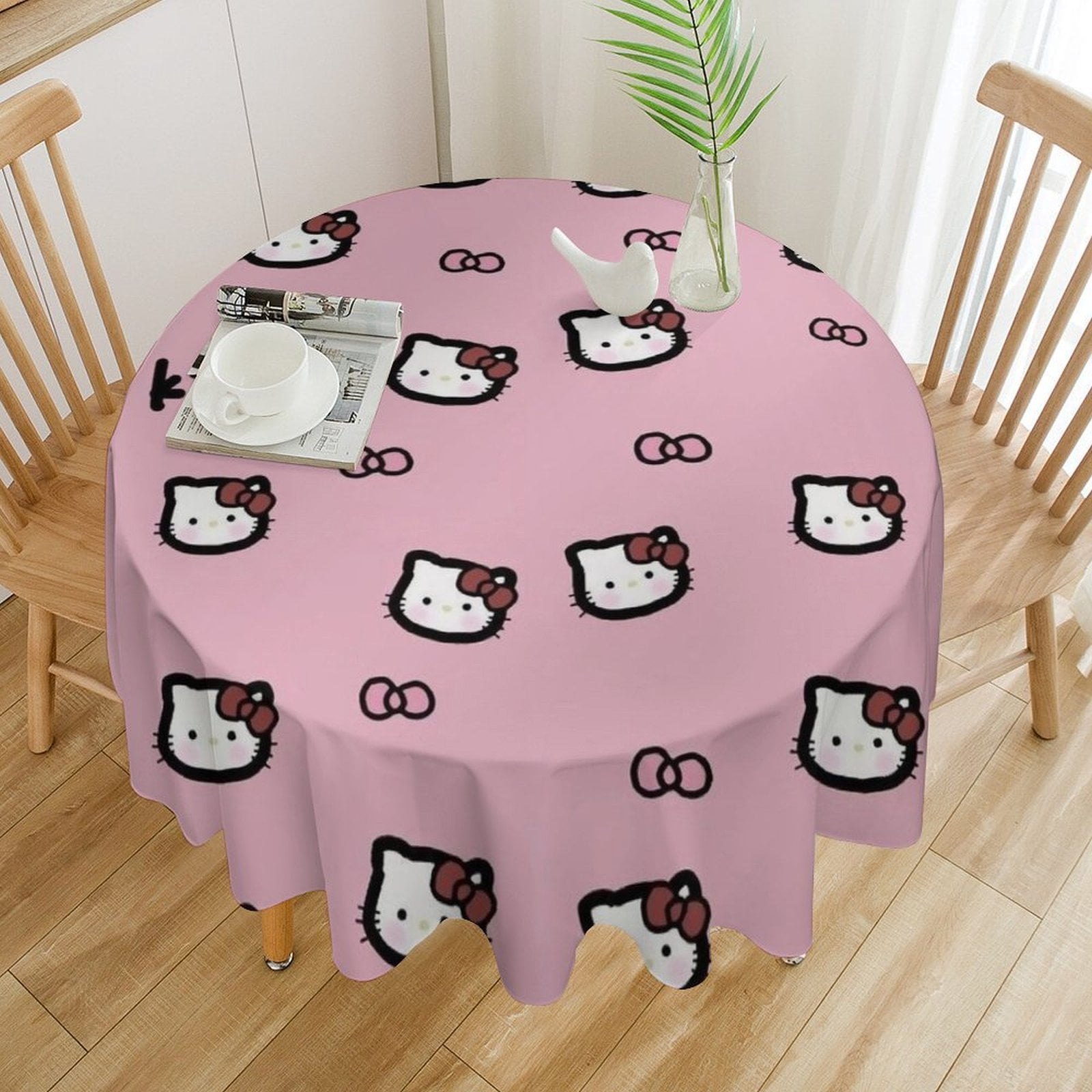 HELLO KITTY Tablecloth Anime for Dining Table Picnic Gift 60x60in HELLO ...